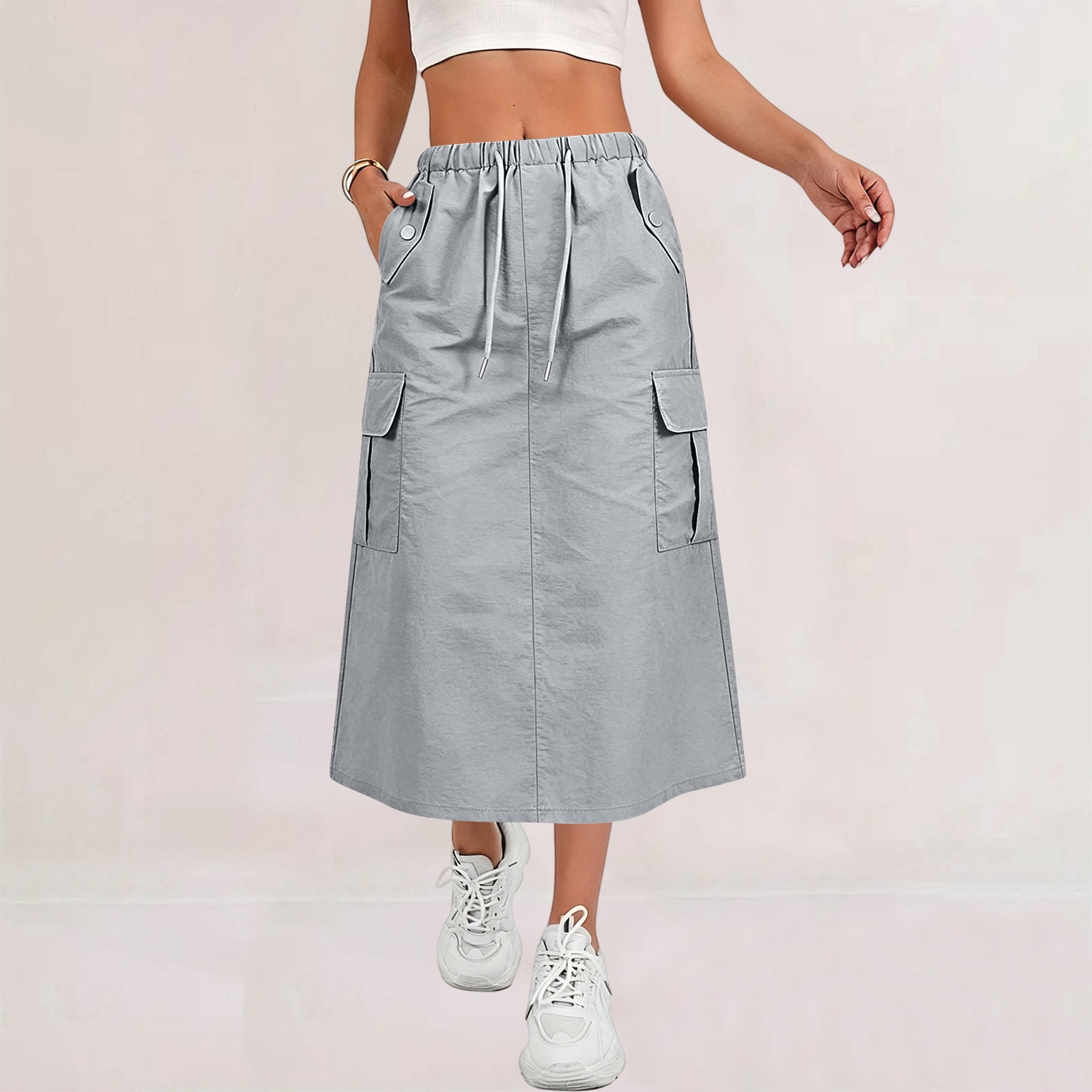 Cargo Skirts for Women Y2K Quick Dry Hiking Maxi Skirt Summer Trendy ...