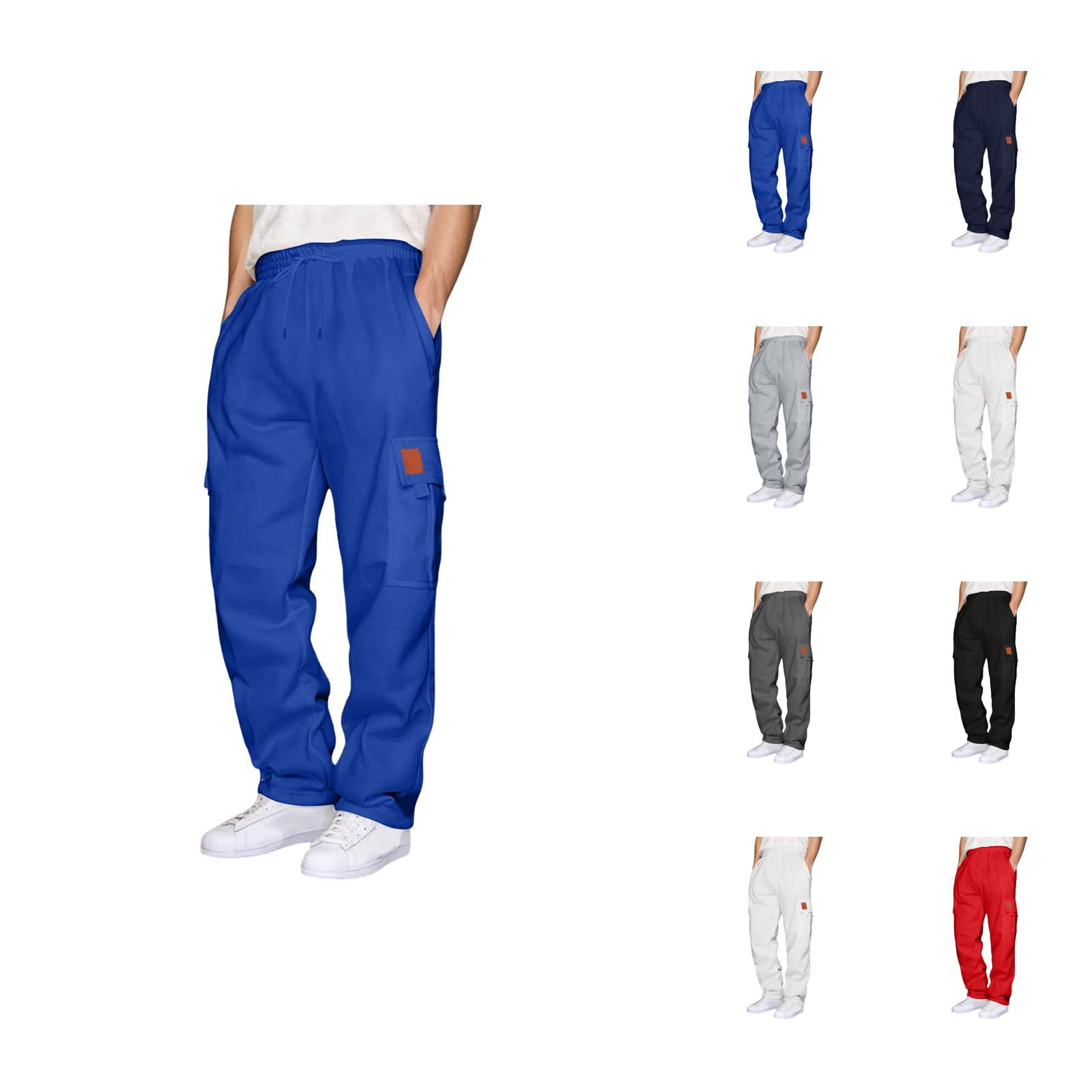 Cargo Sweat Pants for Men 2026 Fall Winter Fashion Elastic Waist ...