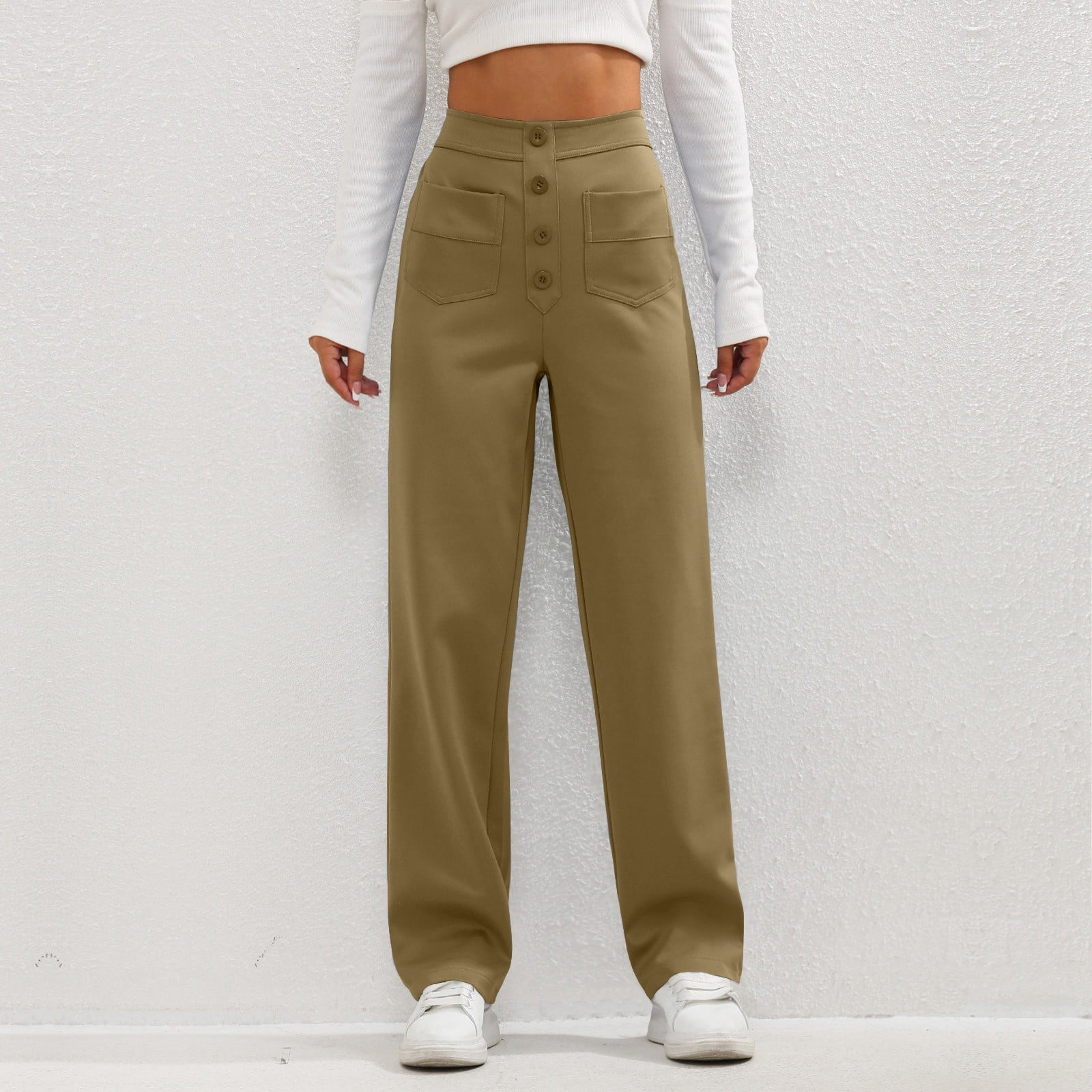 Cargo Sweatpants For Women Stretch High Waisted Casual Sweatpant Wide