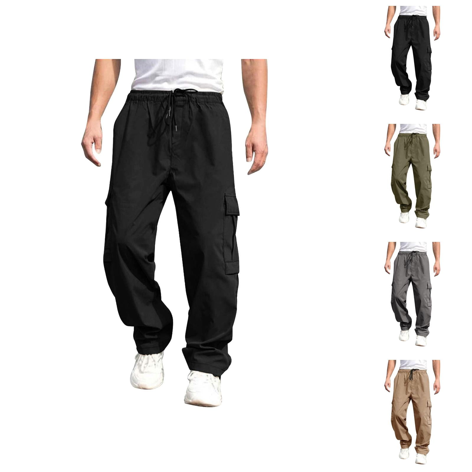 Cargo Sweatpants for Men 2025 Elastic Waist Drawstring Casual Outdoor ...