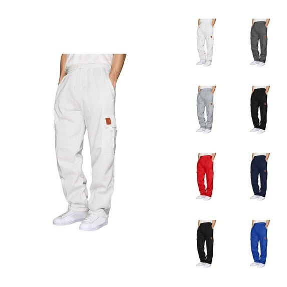 Cargo Sweatpants for Men 2026 Fall Winter Fashion Drawstring Elastic ...
