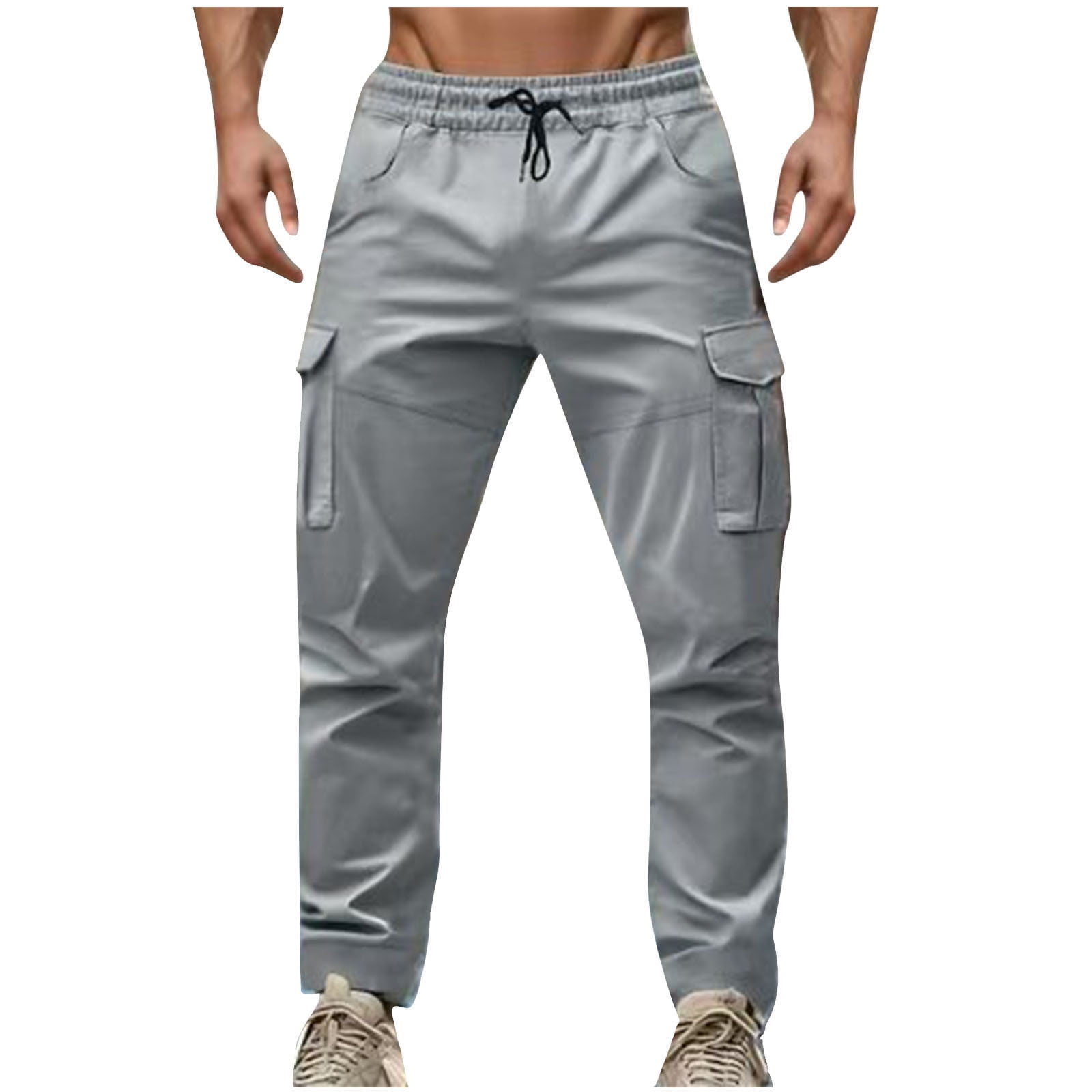 Cargo Sweatpants for Men Casual Active Fit Gym Pants with Pockets ...