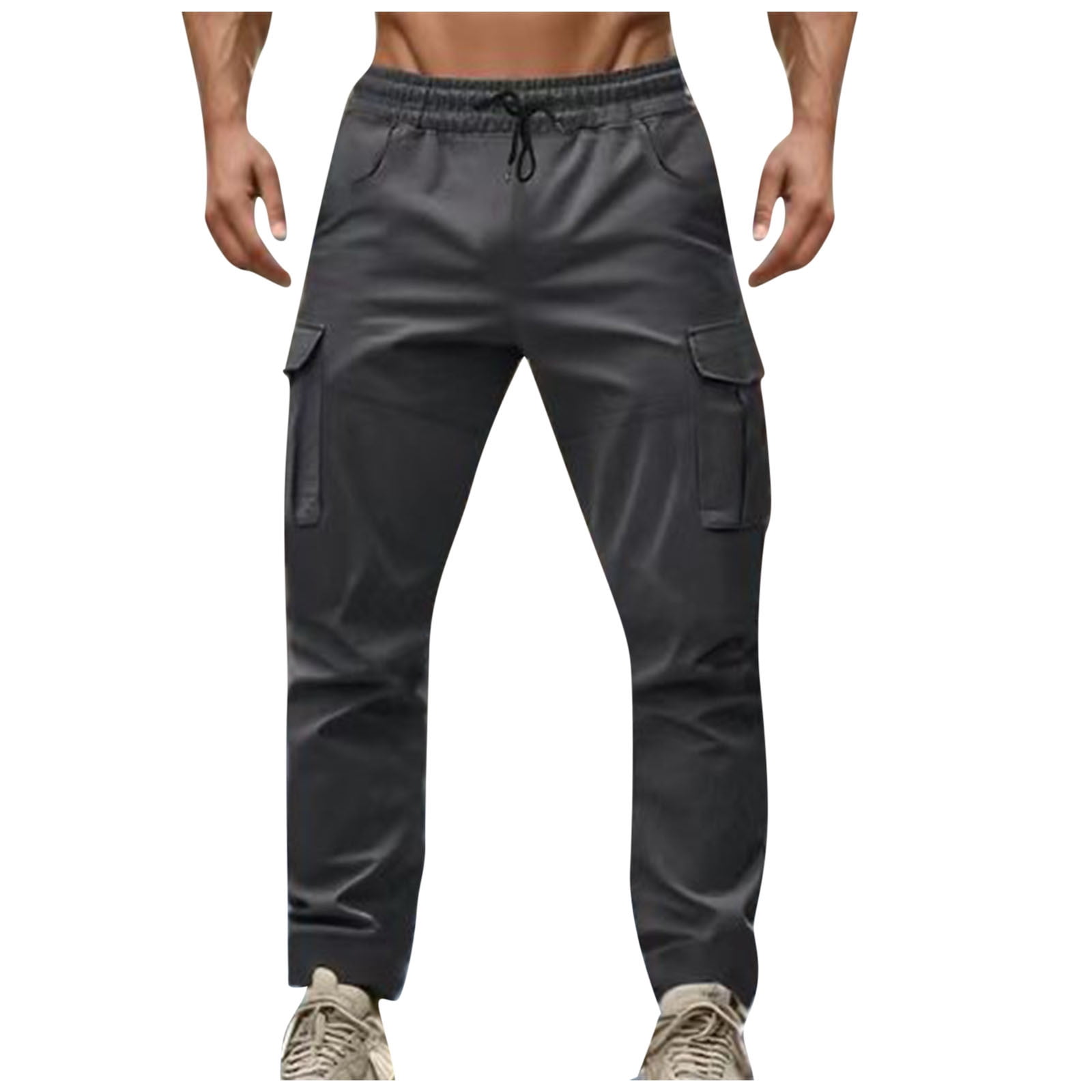 Cargo Sweatpants for Men Casual Active Fit Gym Pants with Pockets ...