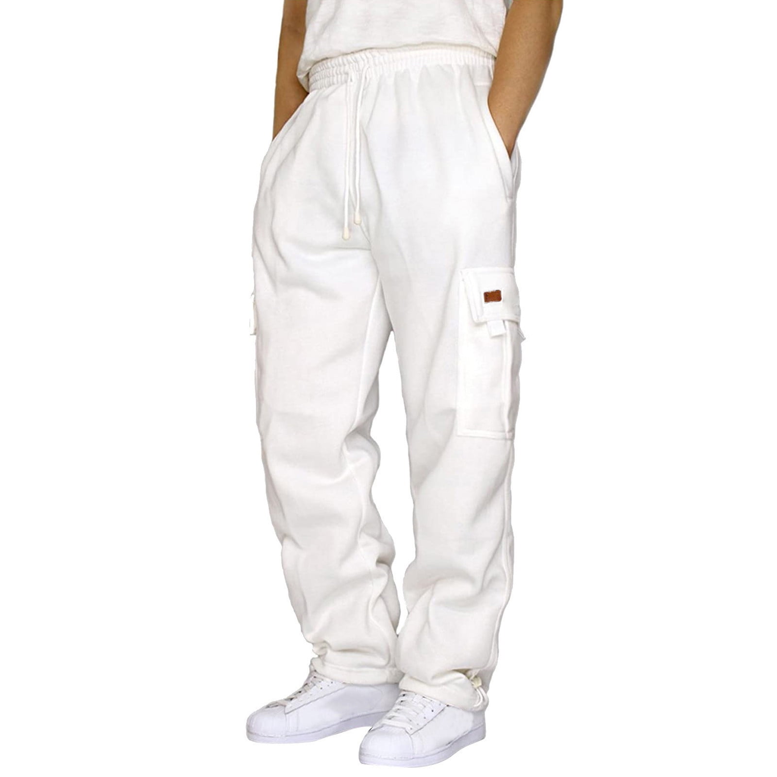 Cargo Sweatpants for Men Wide Leg Big and Tall Loose Fit Casual Workout ...