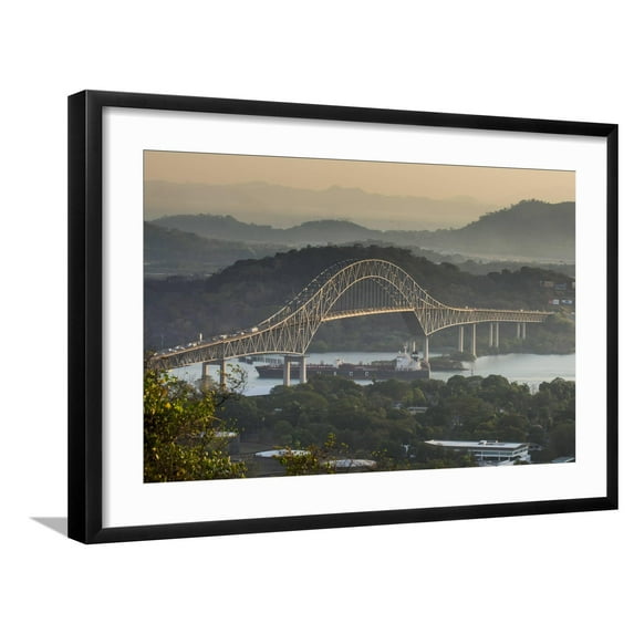 Art.com Cargo boat passes the Bridge of the Americas on the Panama ...