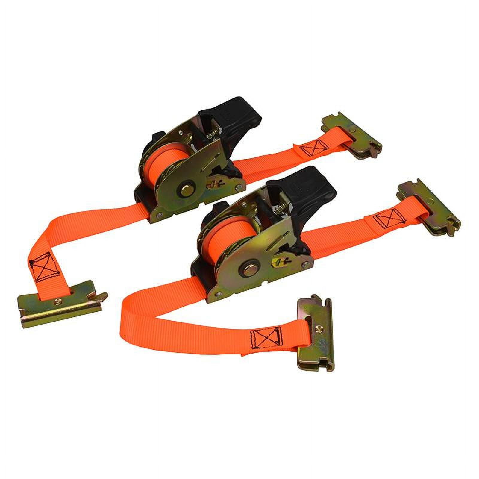 CargoSmart Retractable Ratchet Straps, 2-Pack, 1in. x 6ft., For E-Track and X-Track, 1500-Lb ...