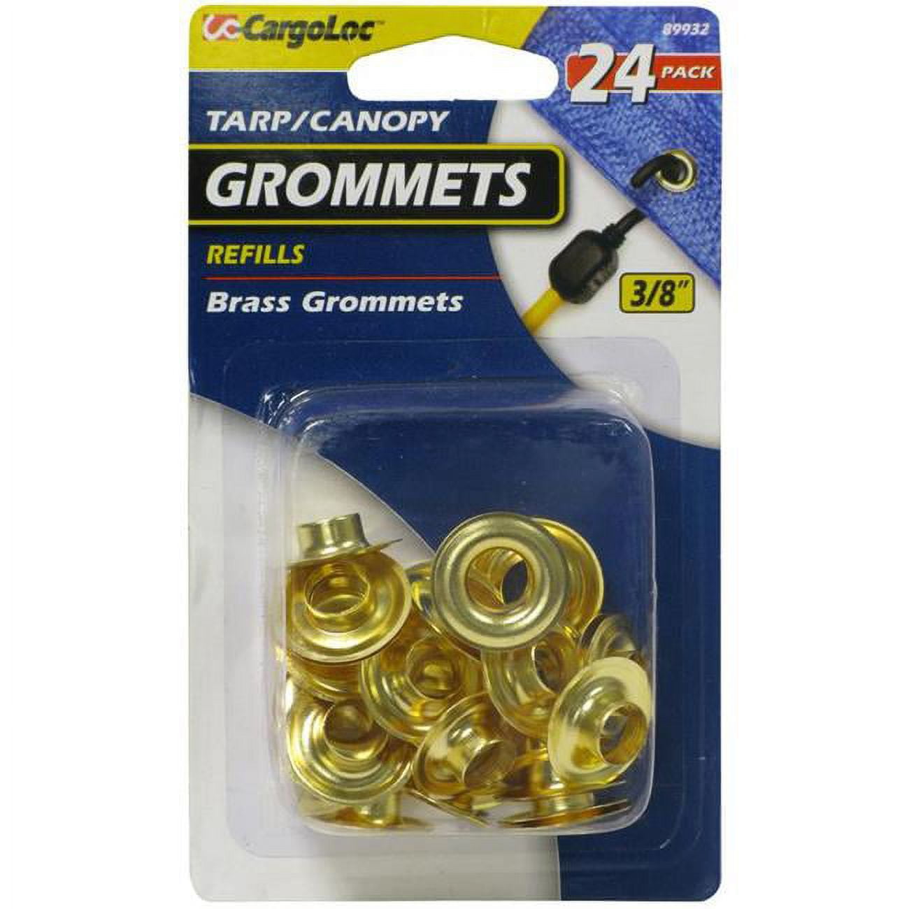 Cargoloc 89932 0.37 in. Grommet Refills, Brass - 24 Piece - Walmart.com