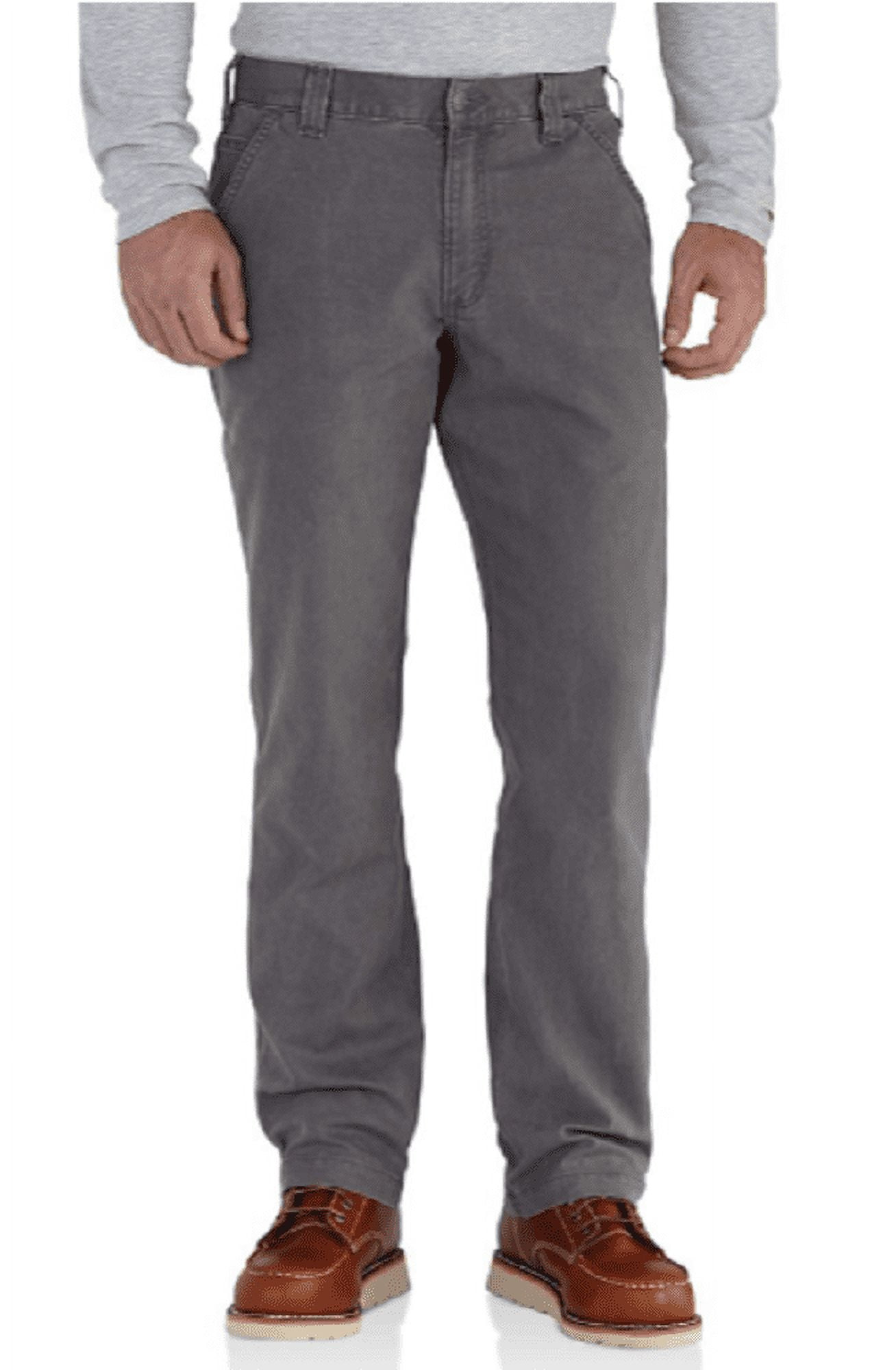 Carhartt 102291-039 Men's Rugged Flex Rigby Dungaree Pants, Gravel ...