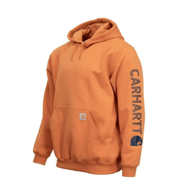 Carhartt 106022 Men's Loose Fit Midweight Logo Sleeve Sweatshirt/Marmalade/XL - Walmart.com