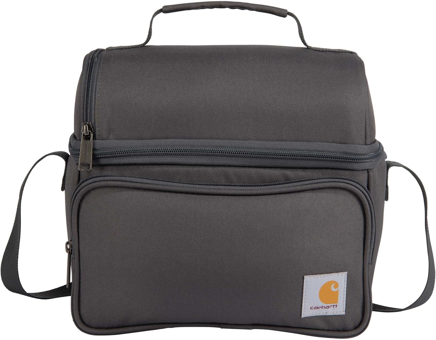 Carhartt Deluxe Dual Compartment Insulated Lunch Cooler Bag, Gray ...