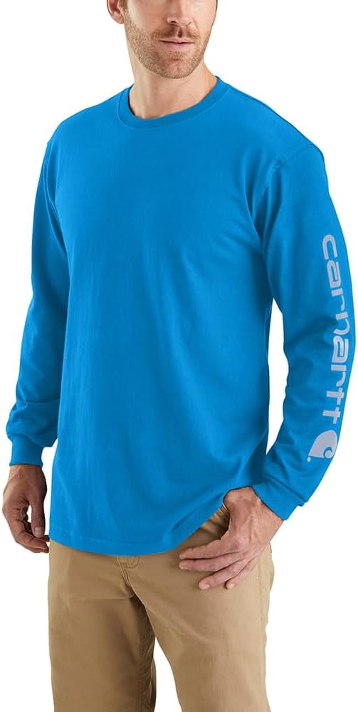 Carhartt K231 Long Sleeve Logo T-Shirt, Men's - Walmart.com
