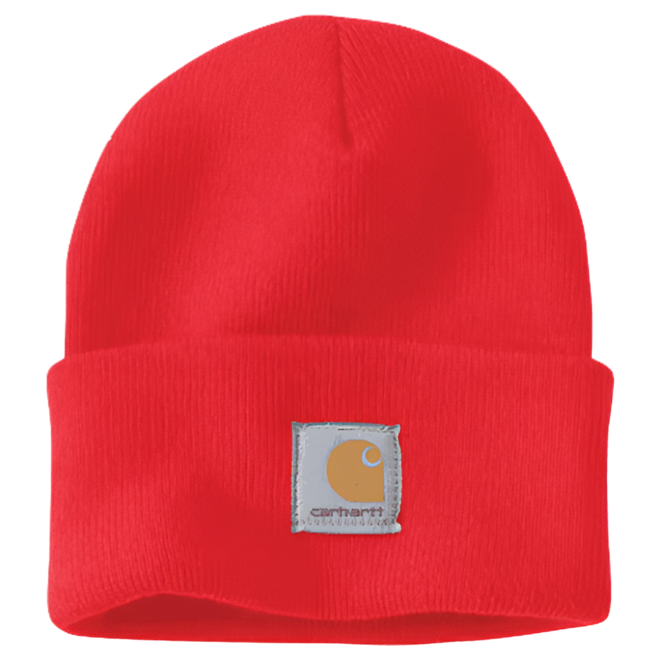 Carhartt Limited Edition Fire Red Watch hat Cuffed Beanie Acrylic Knit ...