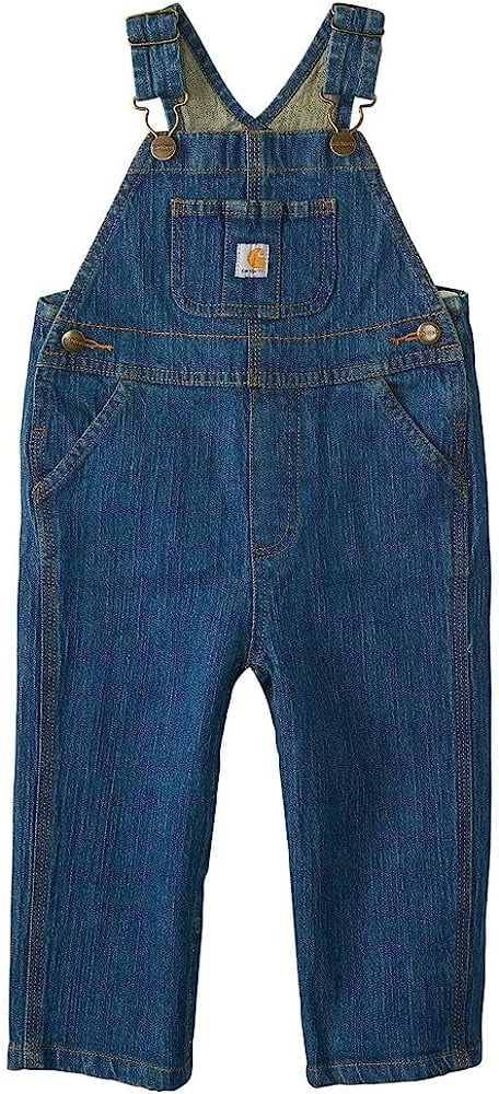 Carhartt MEDIUM WASH Infant Boy's Denim Bib Overalls, US 18M - Walmart.com