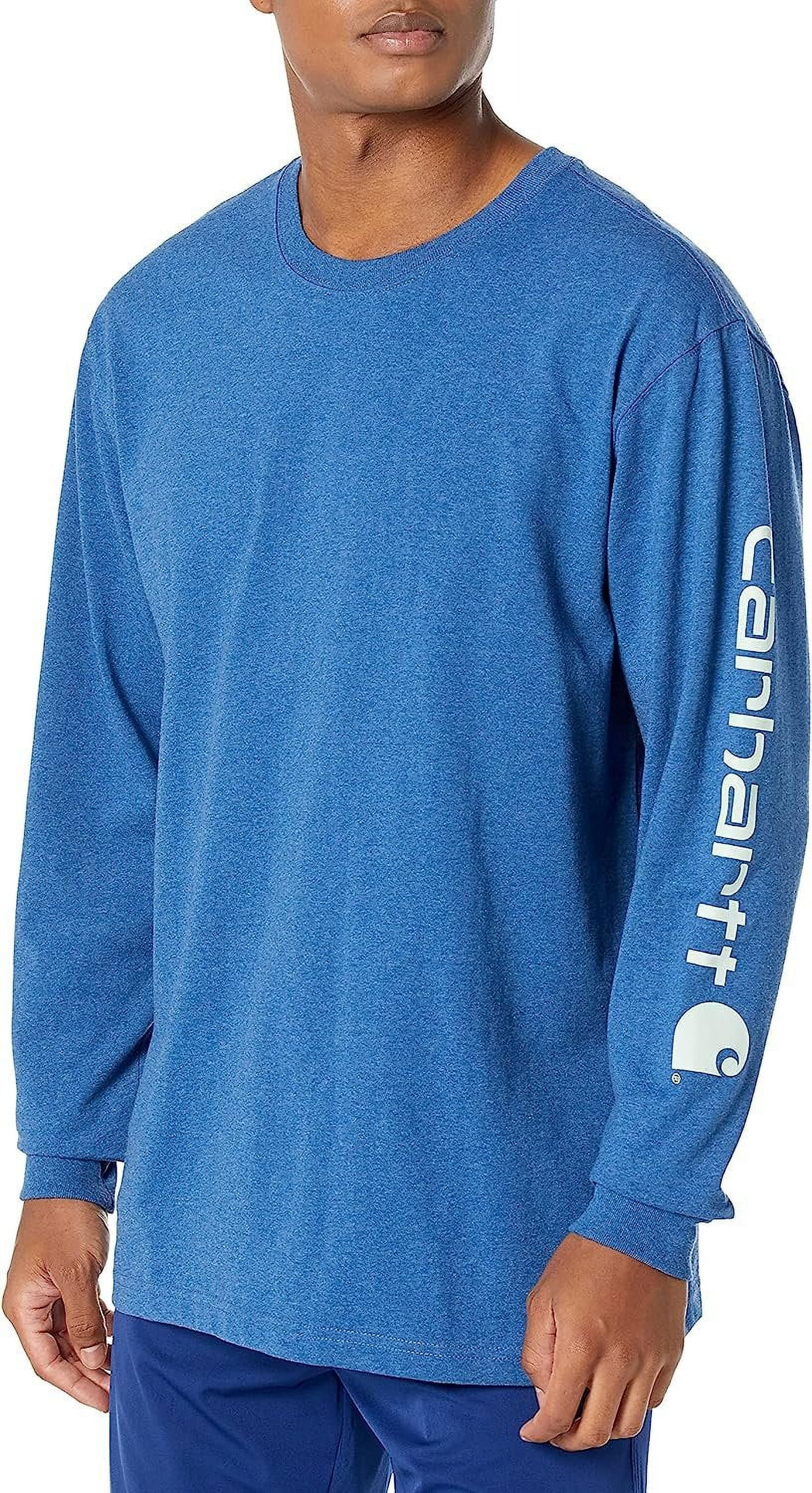 Carhartt Men's Big & Tall Loose Fit Heavyweight Long Logo Sleeve ...