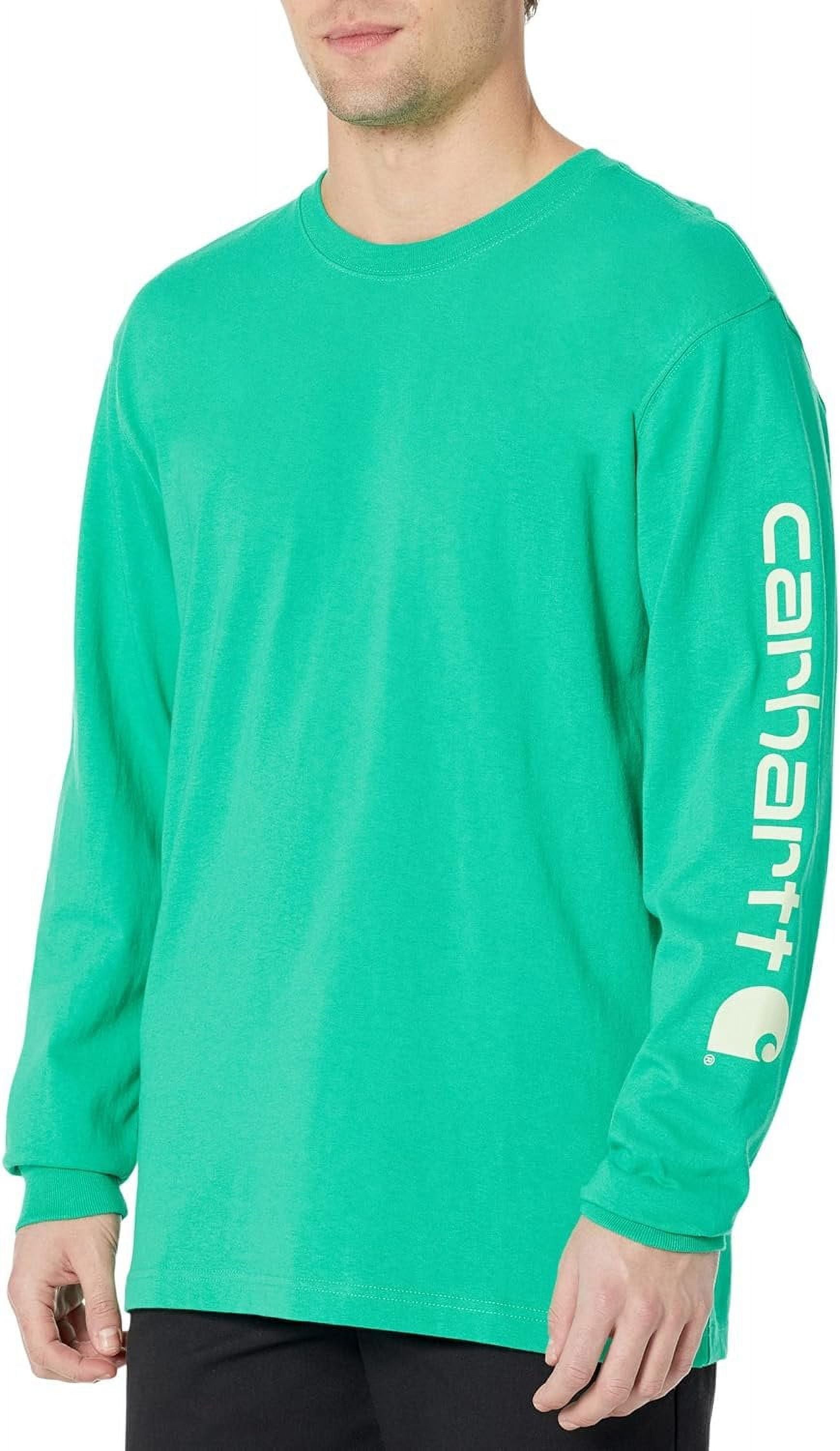 Carhartt Men's Big & Tall Loose Fit Heavyweight Long Logo Sleeve ...