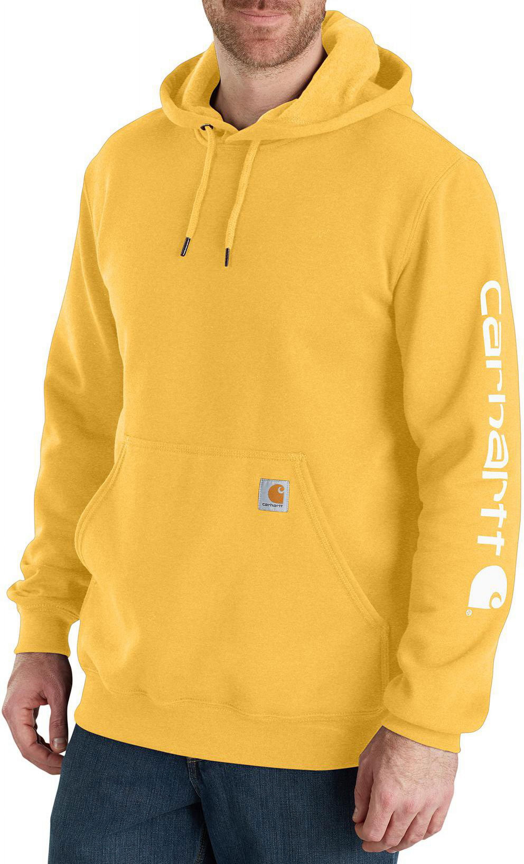 Carhartt Men's Logo Sleeve Graphic Hoodie (Sundance Heather, M ...