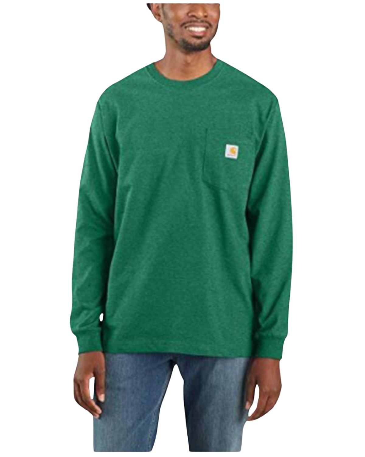 Carhartt Men's Loose Fit Heavyweight Long Sleeve Logo Pocket Work T ...