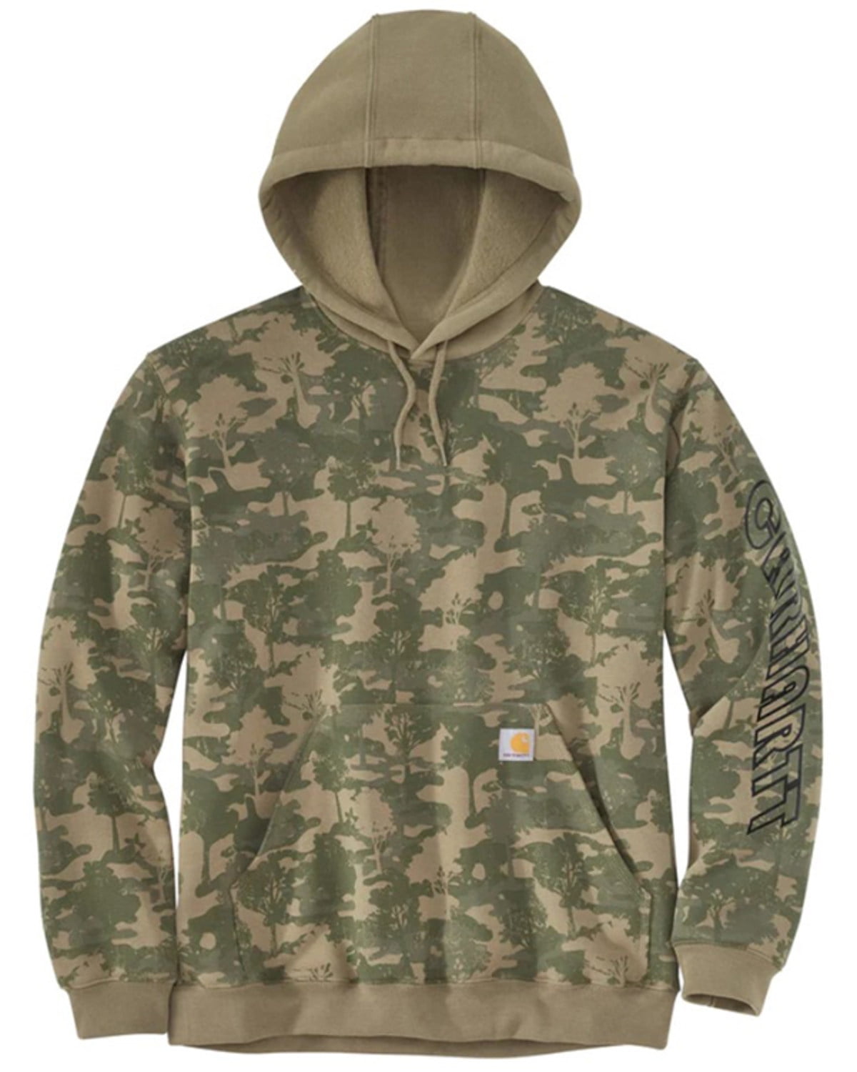 Carhartt Men's Loose Fit Midweight Camo Print Hooded Sweatshirt Tall ...