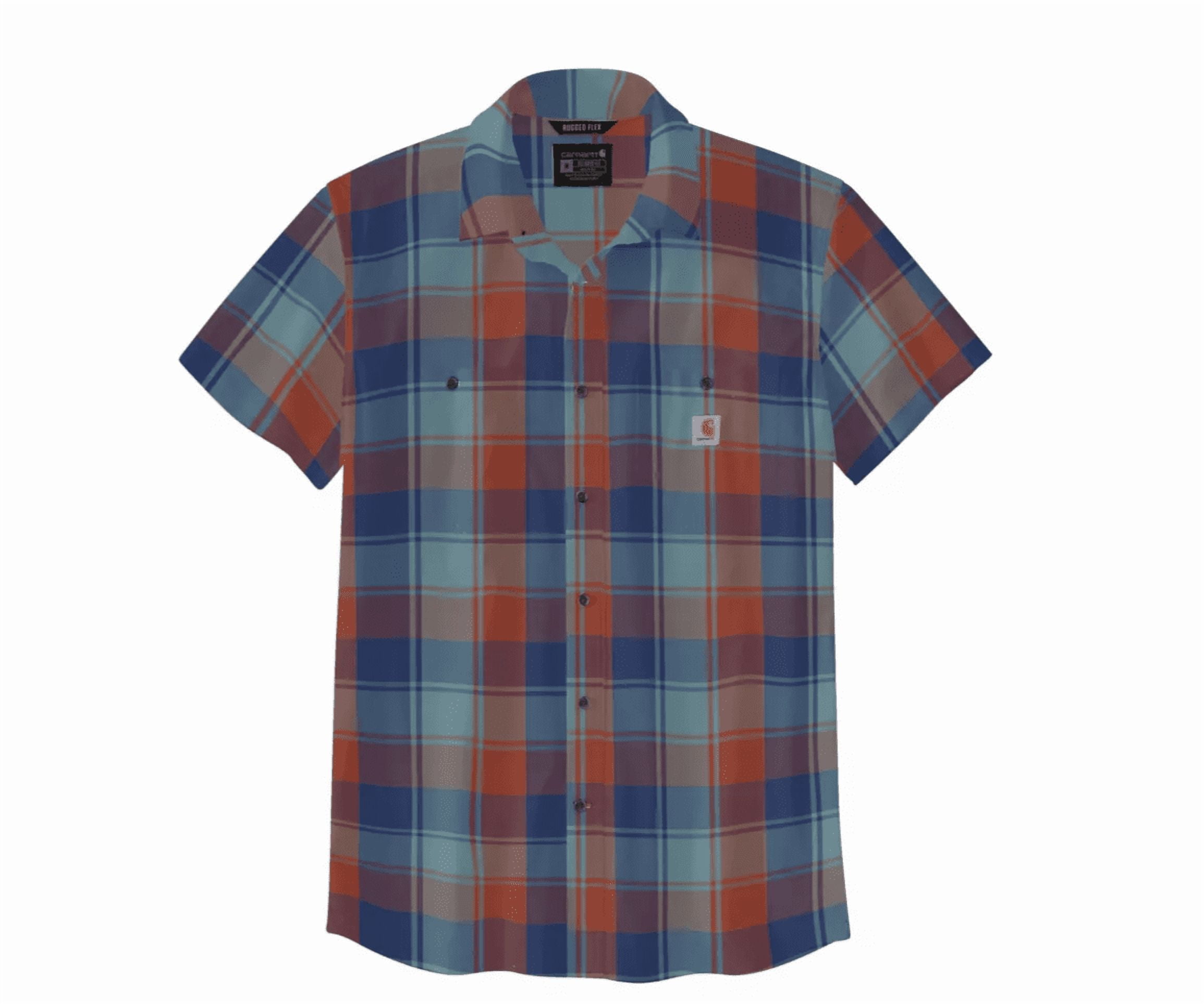 Carhartt Men's Rugged Flex Relaxed Fit Lightweight Plaid Short-Sleeve ...