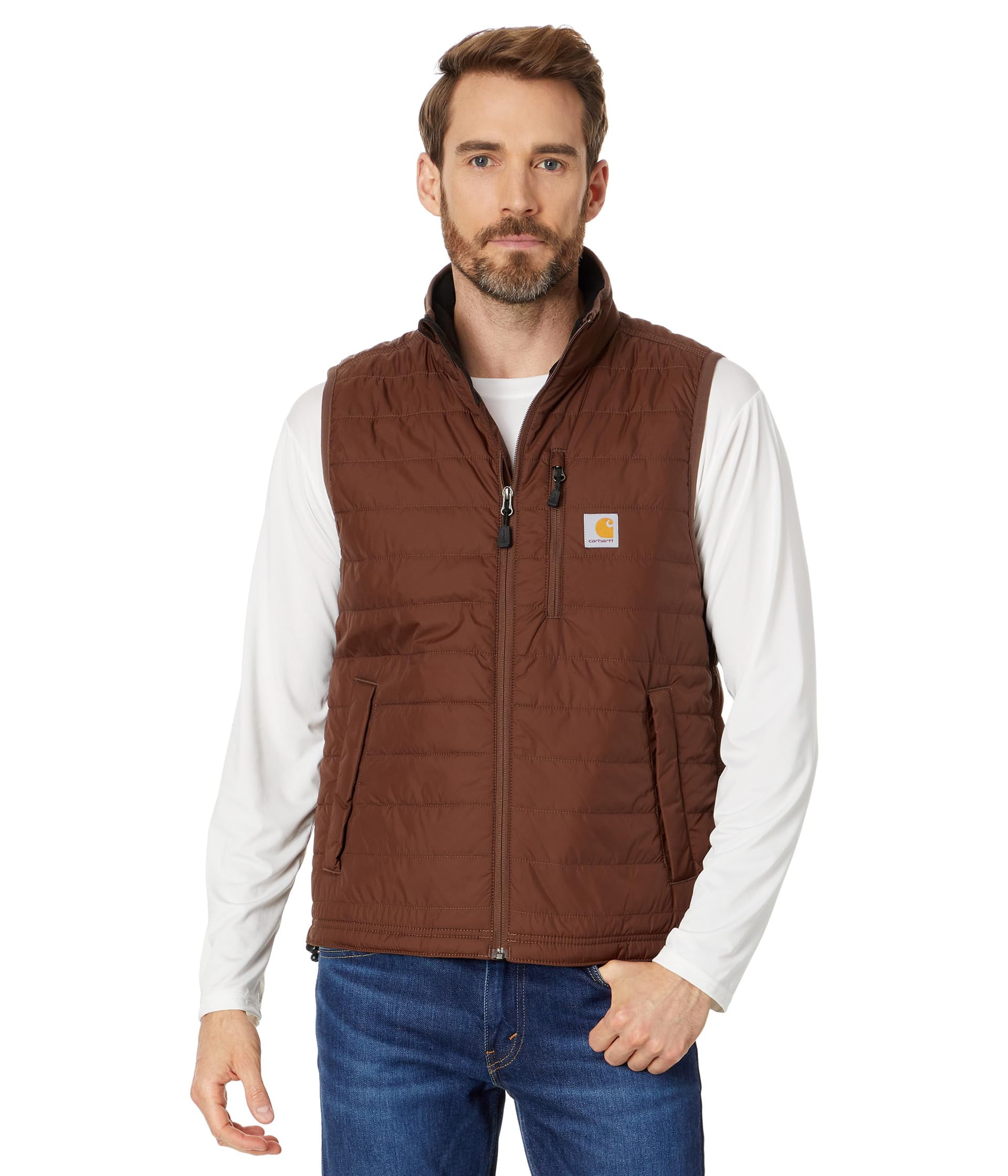 Carhartt Rain Defender Insulated Vest (Mens, Chestnut, MD (Reg), One ...
