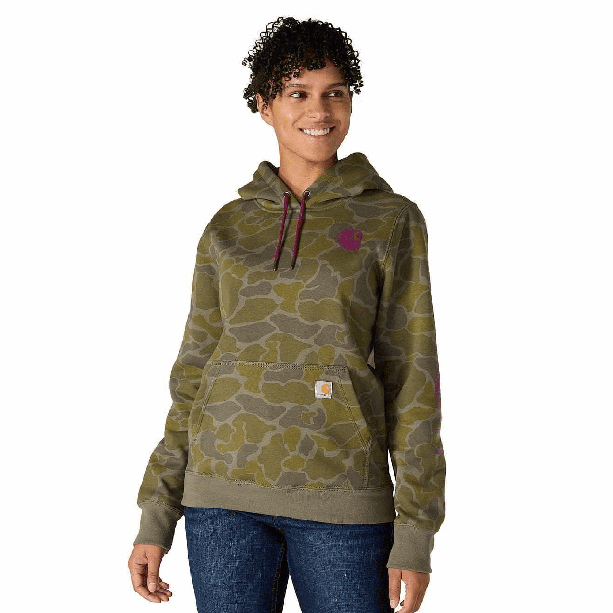 Carhartt Relaxed-Fit Midweight Logo Sleeve Graphic Hooded Sweatshirt ...