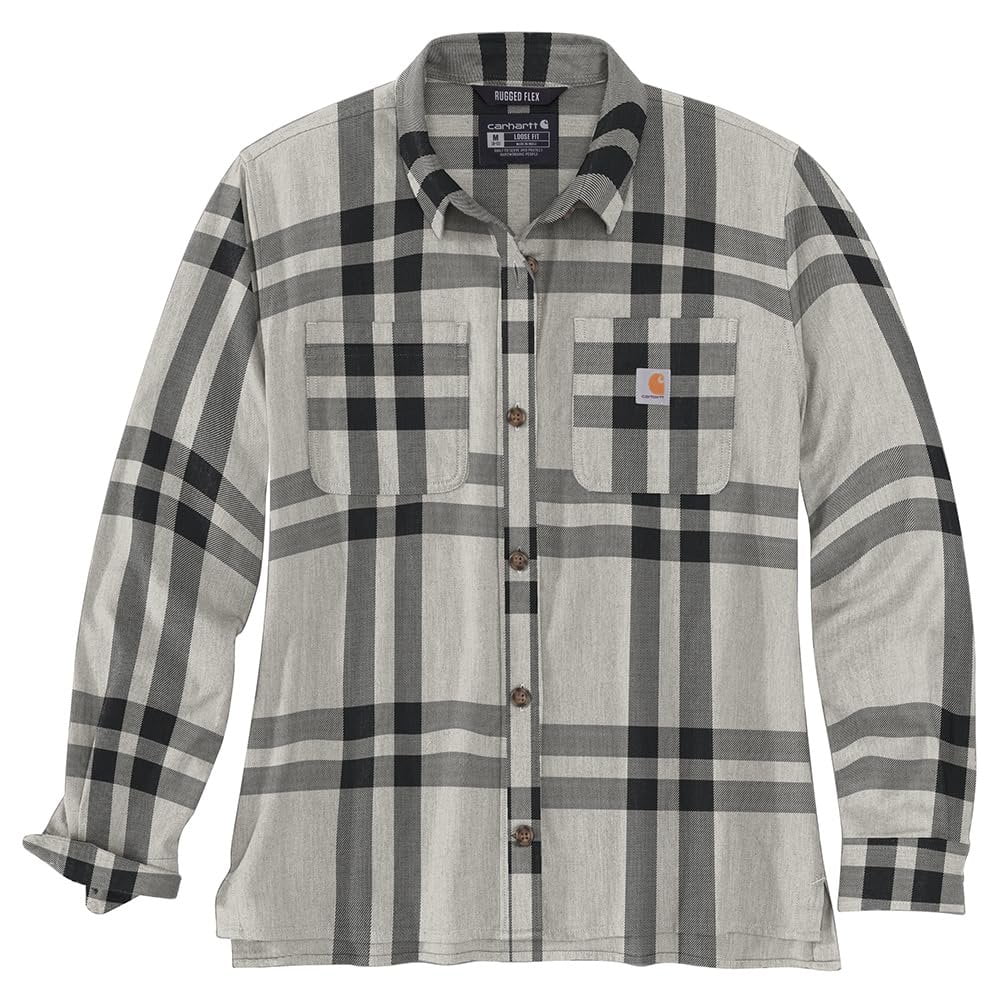 Carhartt Women's 105989 Women's Rugged Flex Loose Fit Midweight Flanne ...