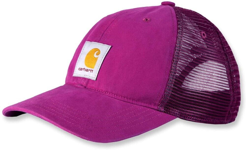 Carhartt hat Canvas Mesh-Back Magenta Agate Hat - Walmart.com