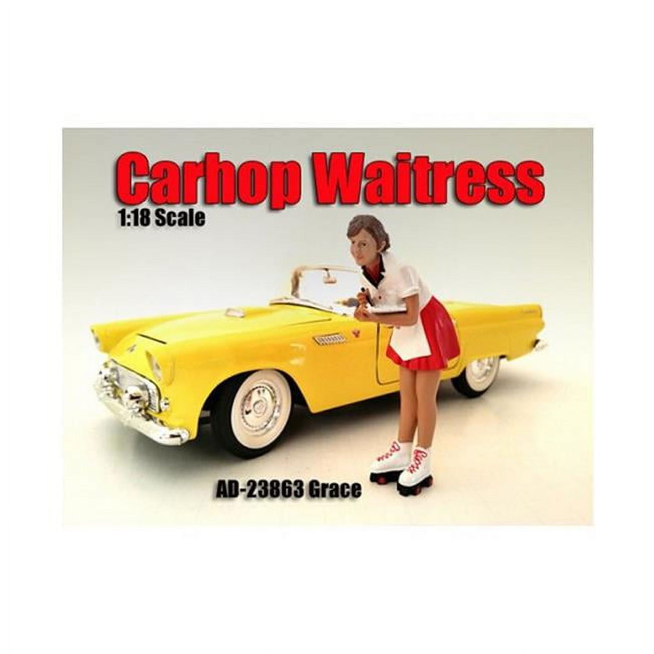 Carhop Waitress Grace Figure For 1:18 Scale Models by American Diorama ...