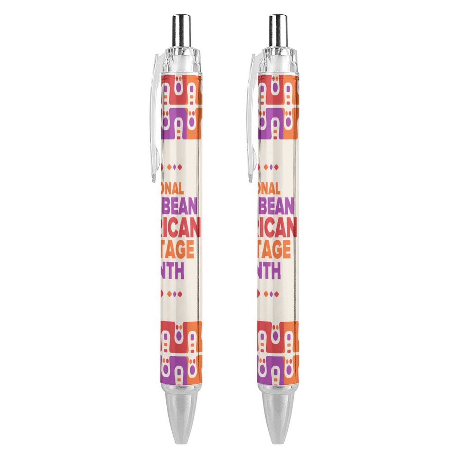 Caribbean American Heritage Month Ballpoint Pen Retractable Pens Black ...