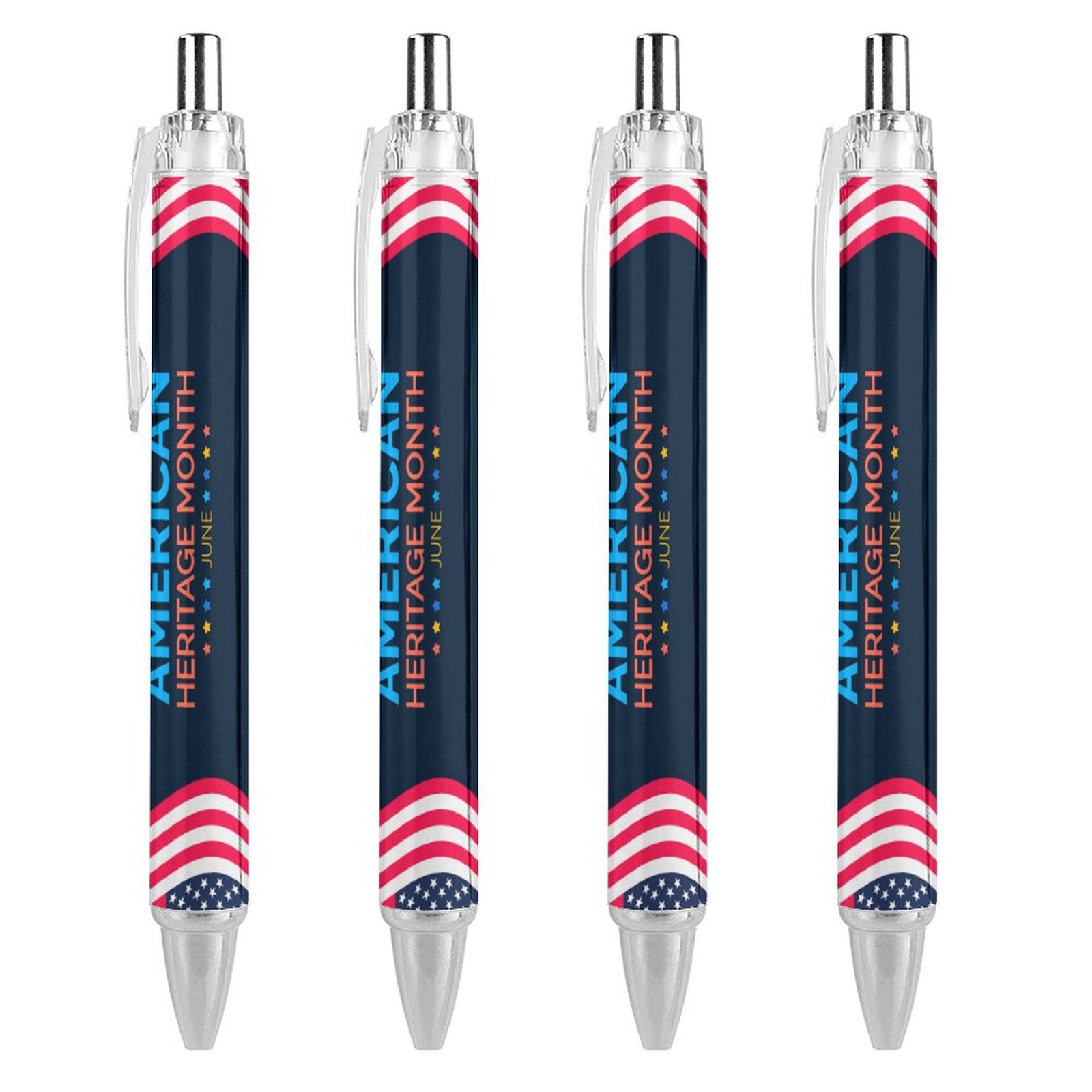 Caribbean American Heritage Month Ballpoint Pen Retractable Pens Black ...