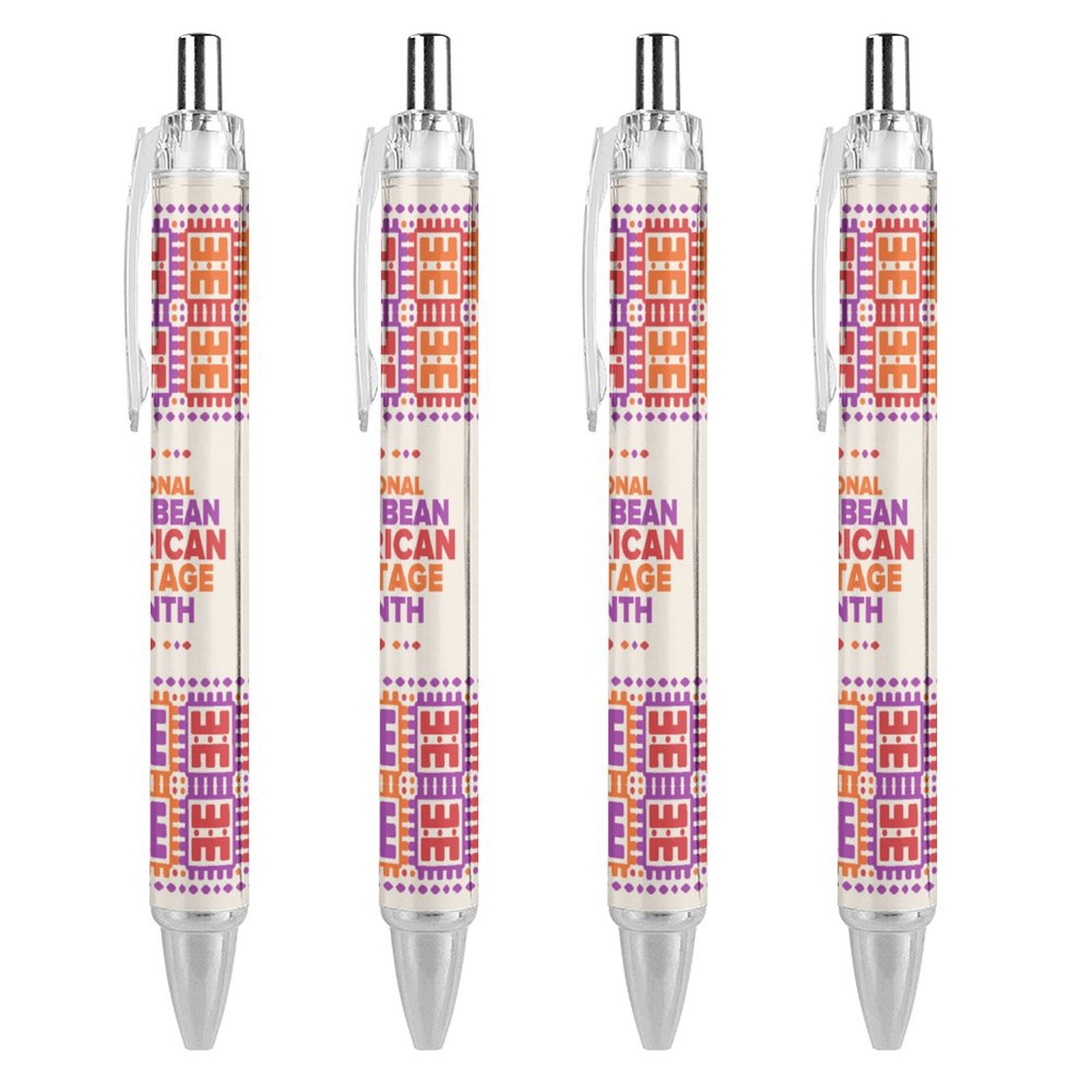 Caribbean American Heritage Month Ballpoint Pen Retractable Pens Black ...