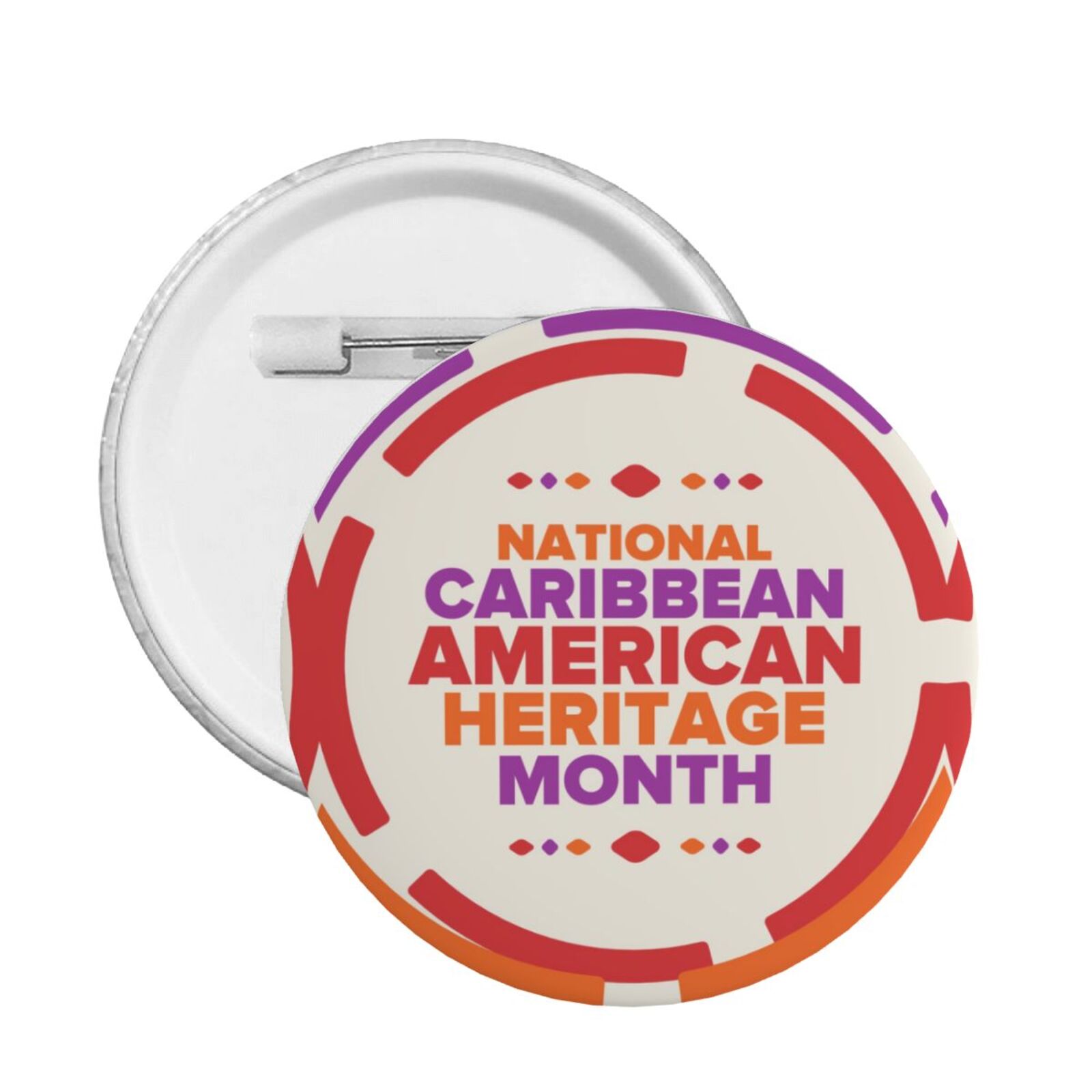 Caribbean American Heritage Month Circular Button Fashion Badge ...
