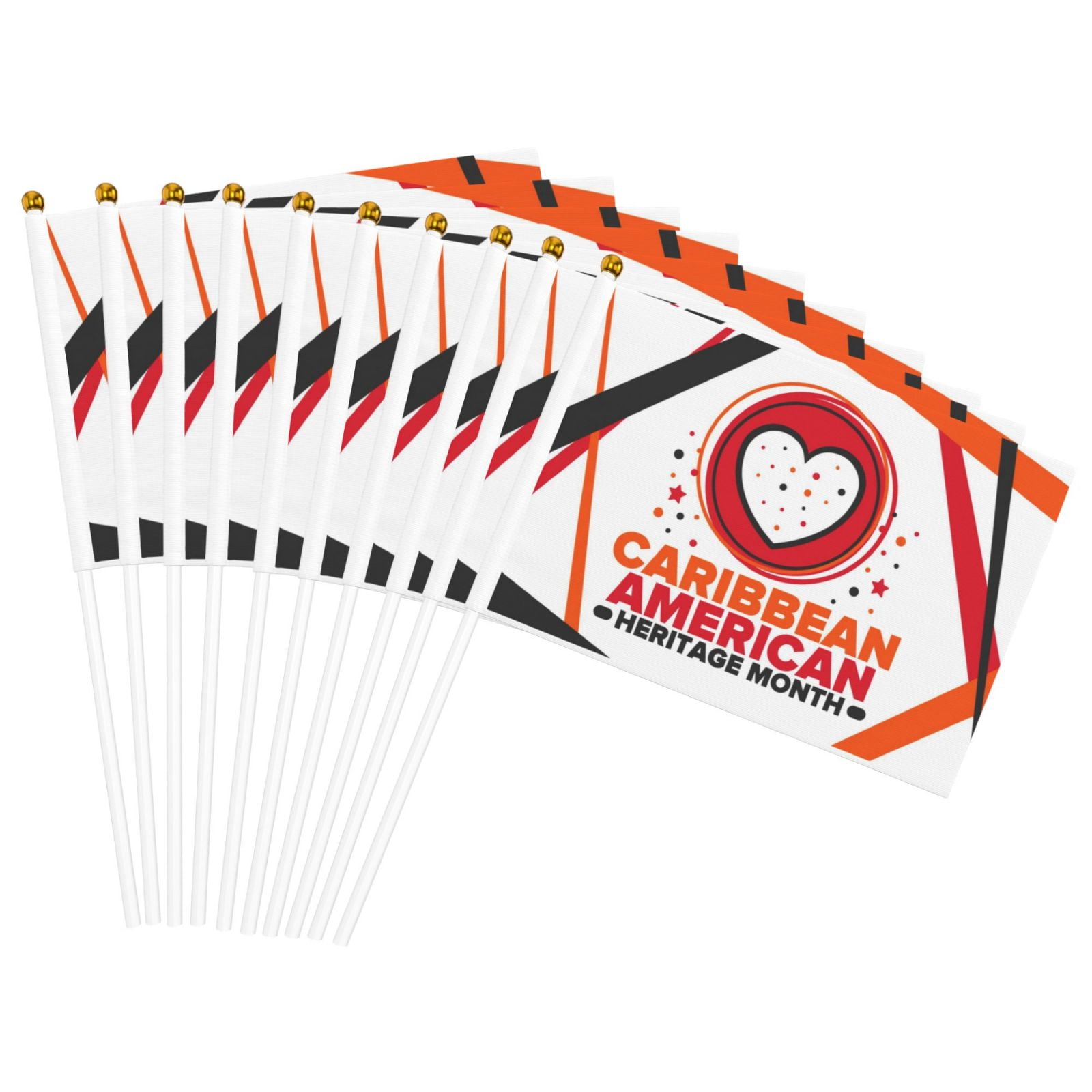 Caribbean American Heritage Month Flag Small Mini Hand Held Flags Small ...