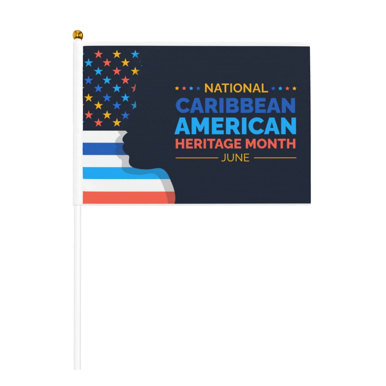 Caribbean American Heritage Month Flag Small Mini Hand Held Flags Small ...