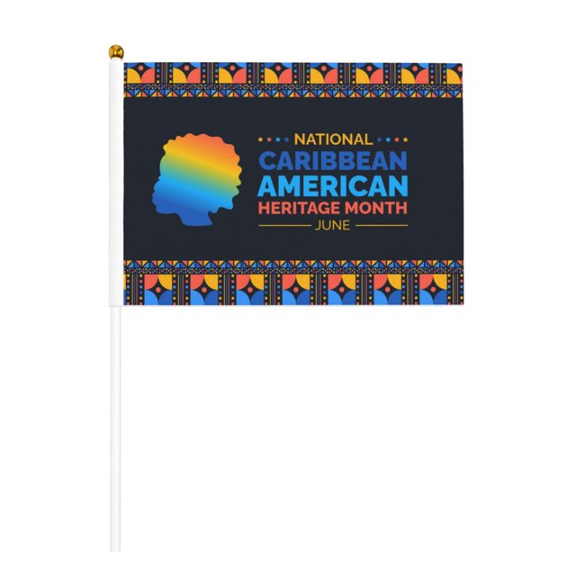 Caribbean American Heritage Month Flag Small Mini Hand Held Flags Small ...