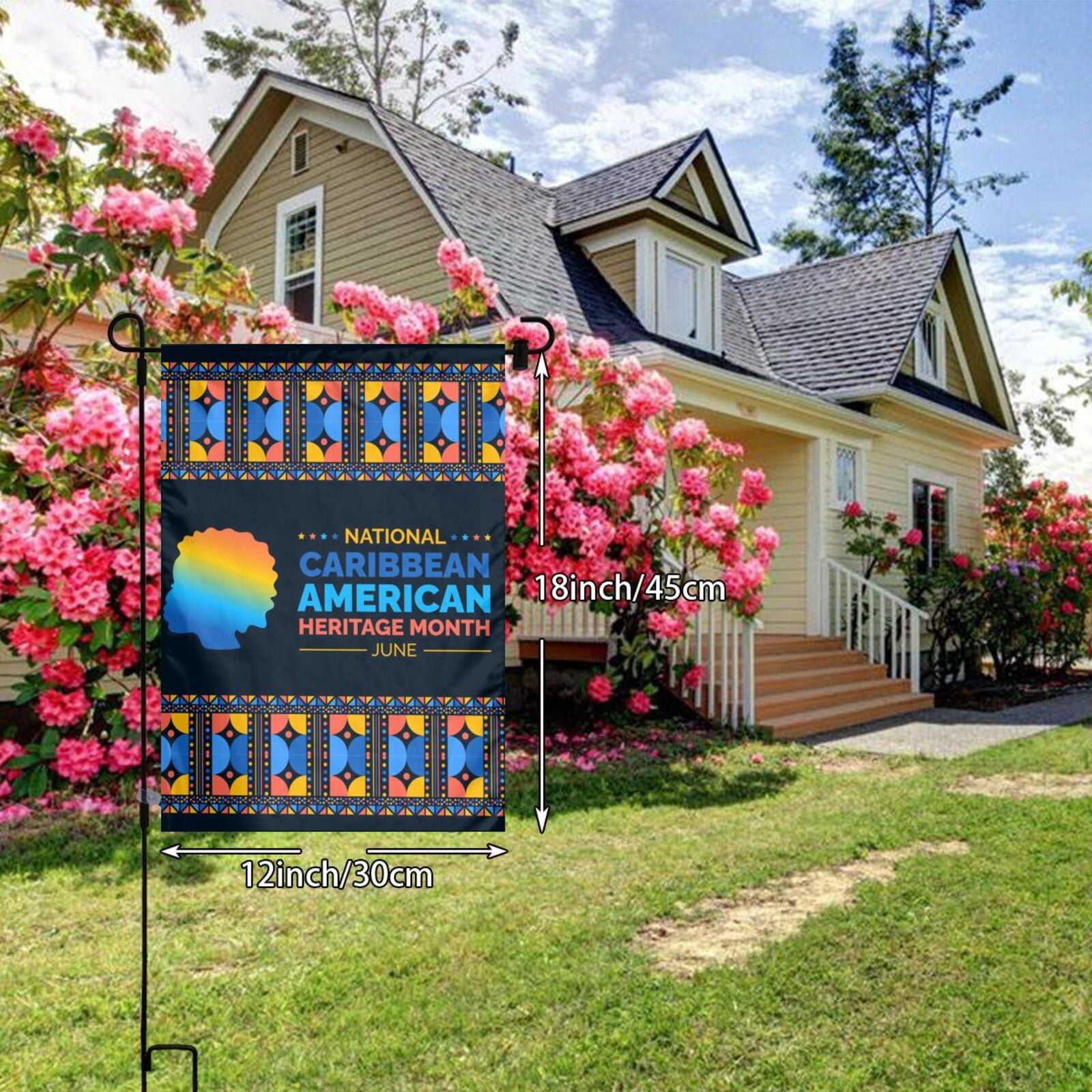 Caribbean American Heritage Month Garden Flag Double Sided Yard Banner ...
