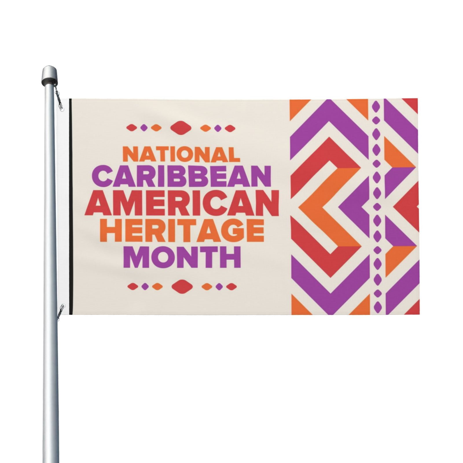 Caribbean American Heritage Month Garden Flags 3x5 Ft Decoration Double Side Print Decor Flags ...