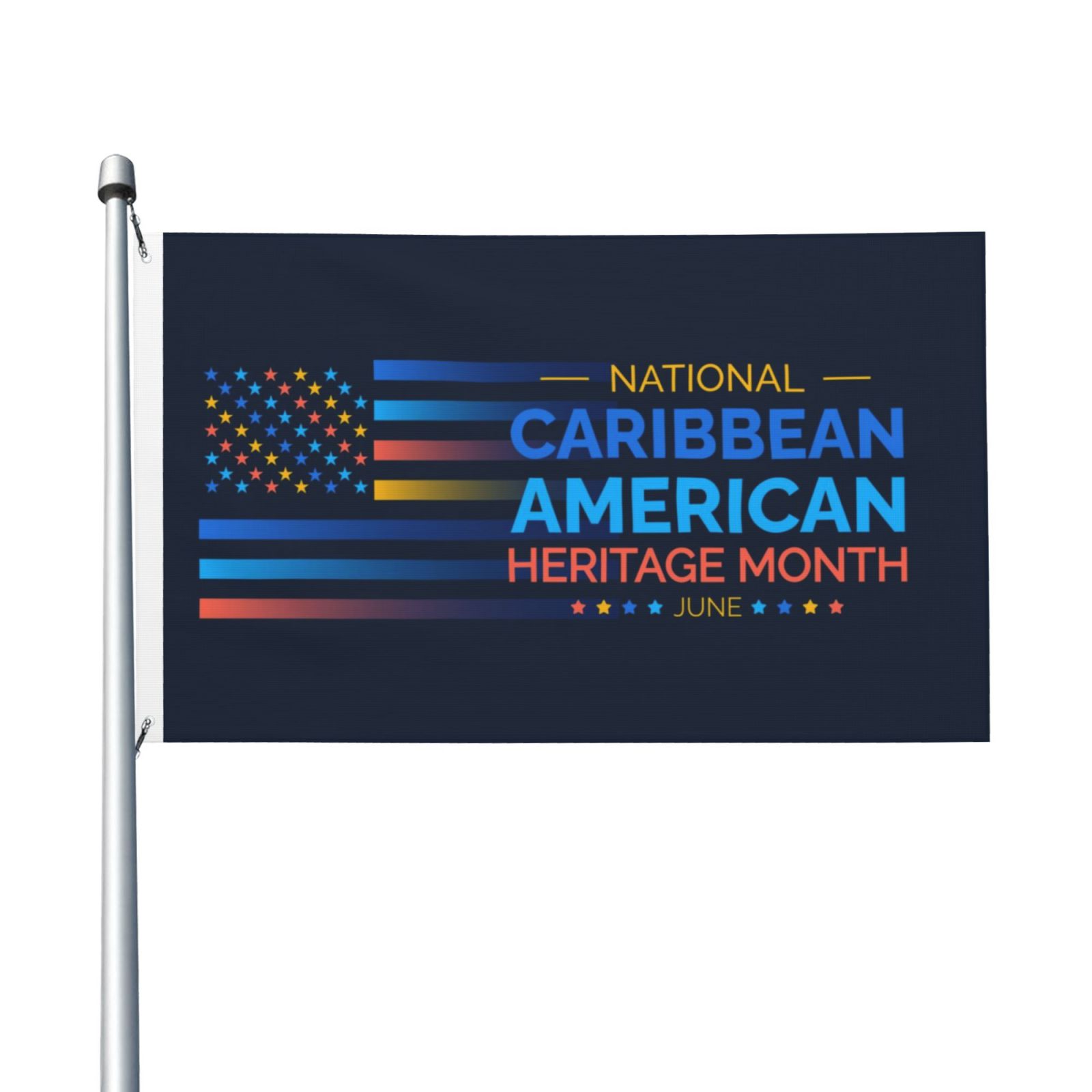 Caribbean American Heritage Month Garden Flags 3x5 Ft Decoration Double ...