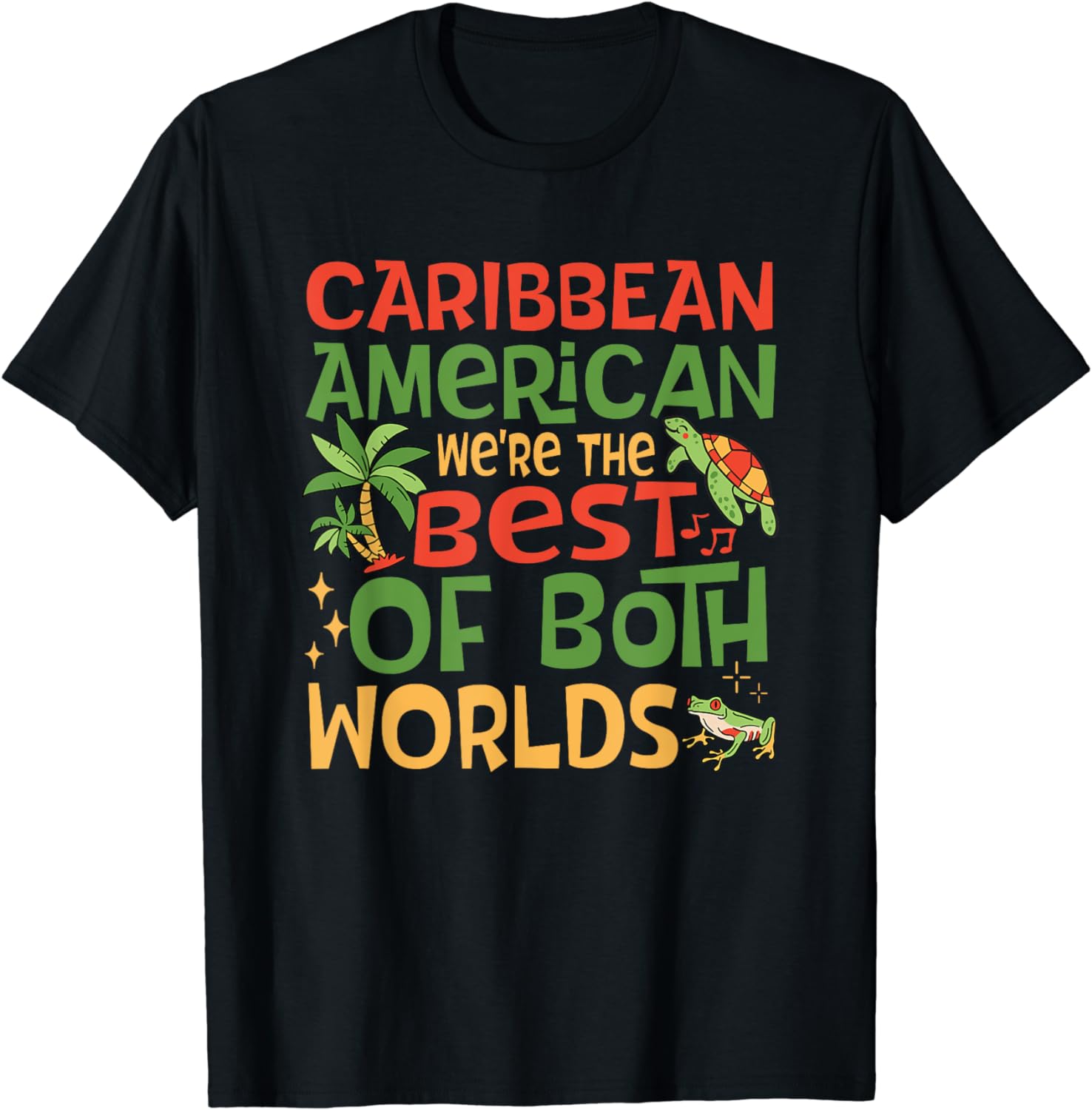 Caribbean American Summer Short Sleeve Casual Cotton T-Shirt - Walmart.com