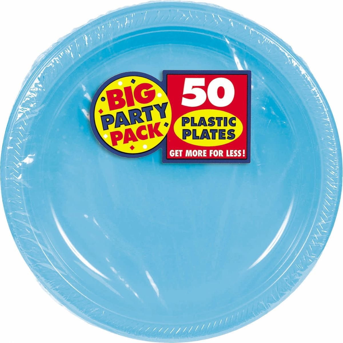 Caribbean Blue Plastic Luncheon Plates Big Party Pack, 50 Ct. - Walmart.com