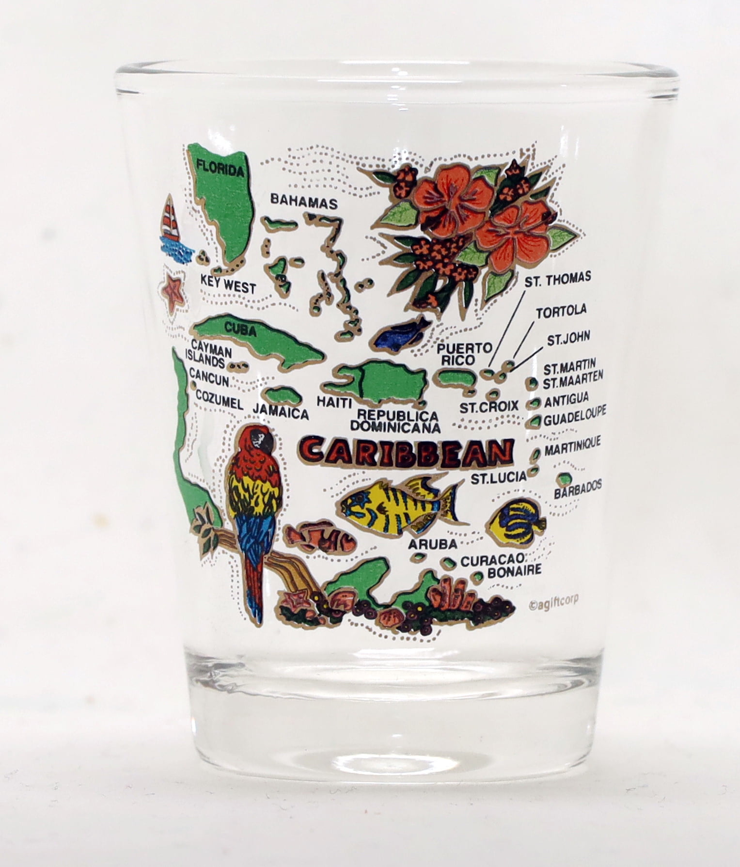 Caribbean Clear Map Shot Glass - Walmart.com