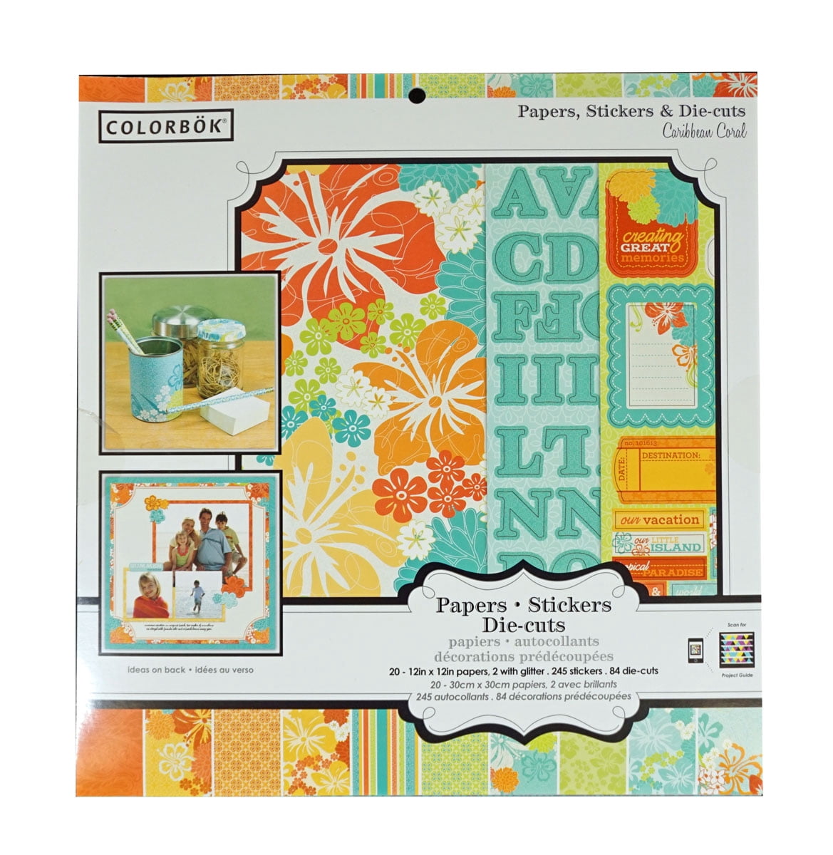 Caribbean Coral Papers, Stickers & Die-Cuts by Colorbok - 12x12 Scrap ...