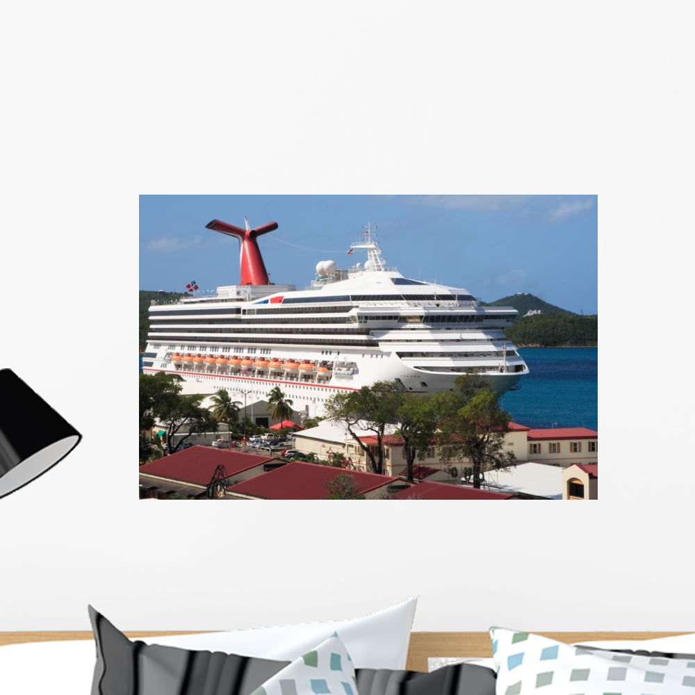 Caribbean Cruise Ship Wall Mural Decal by Wallmonkeys Vinyl Peel and ...
