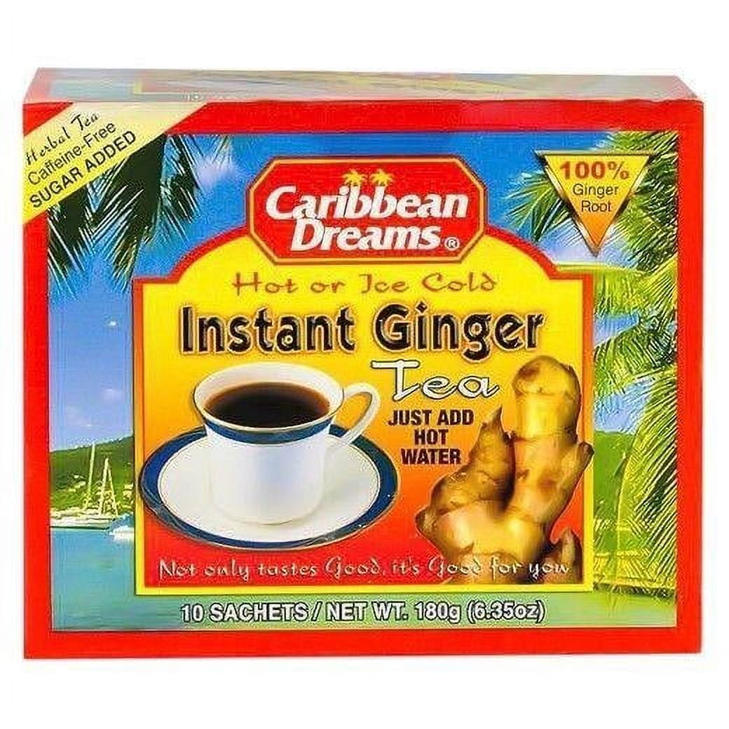 Caribbean Dreams Instant Ginger Tea 10 Sachets - Flavorful Herbal Tea ...