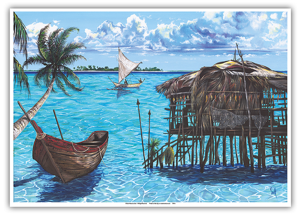 Caribbean Dreams - Paradise Ocean View - From an Original Color ...