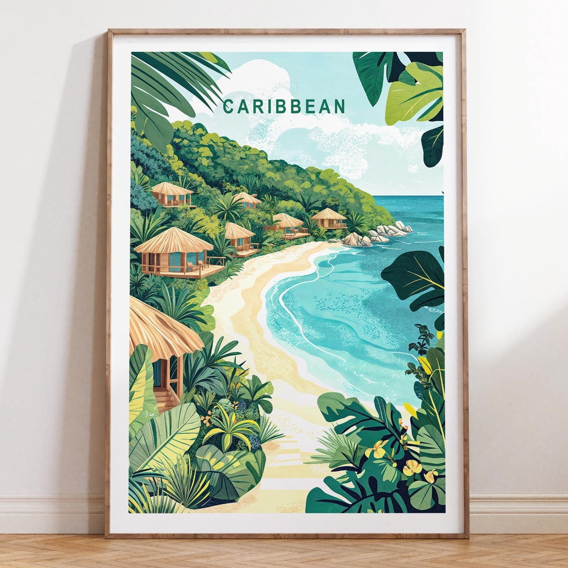 Caribbean Island Travel Poster, Caribbean Travel Wall Art, Caribbean ...
