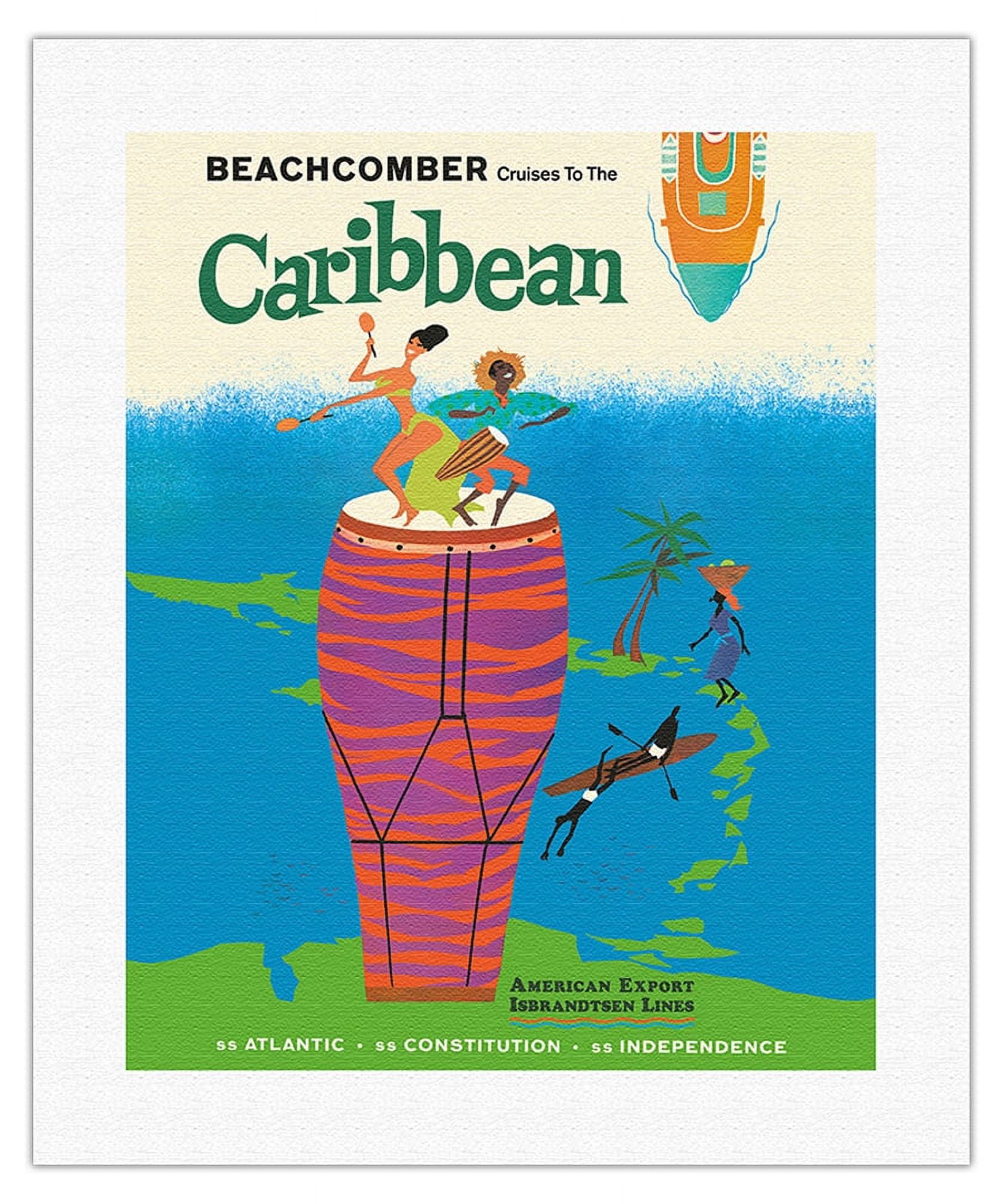 Caribbean Islands - Beachcomber Cruises - Calypso Dancers - Vintage ...