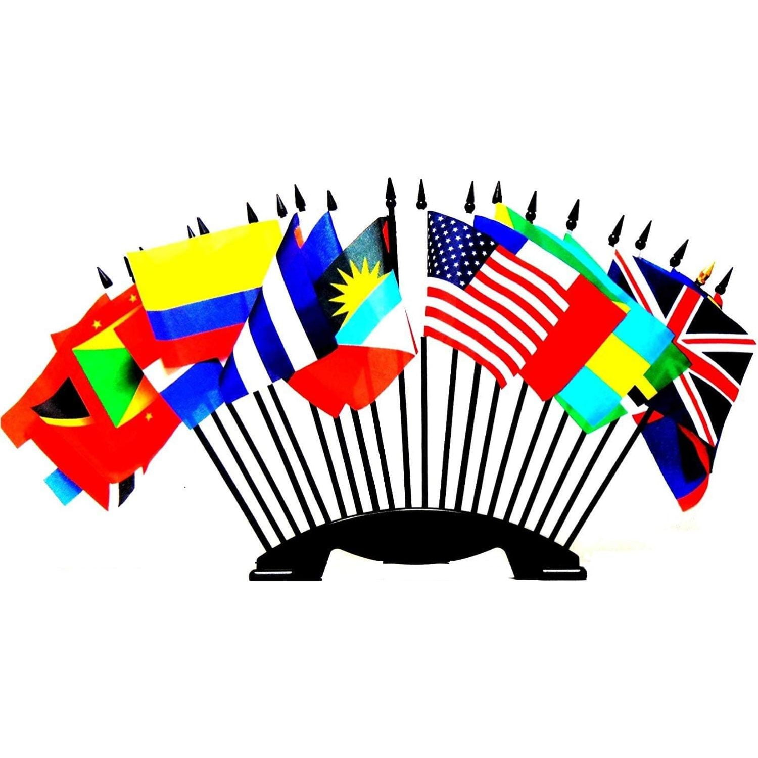 Caribbean Islands World Flag Set with BASE-20 Polyester 4"x6" Flags ...