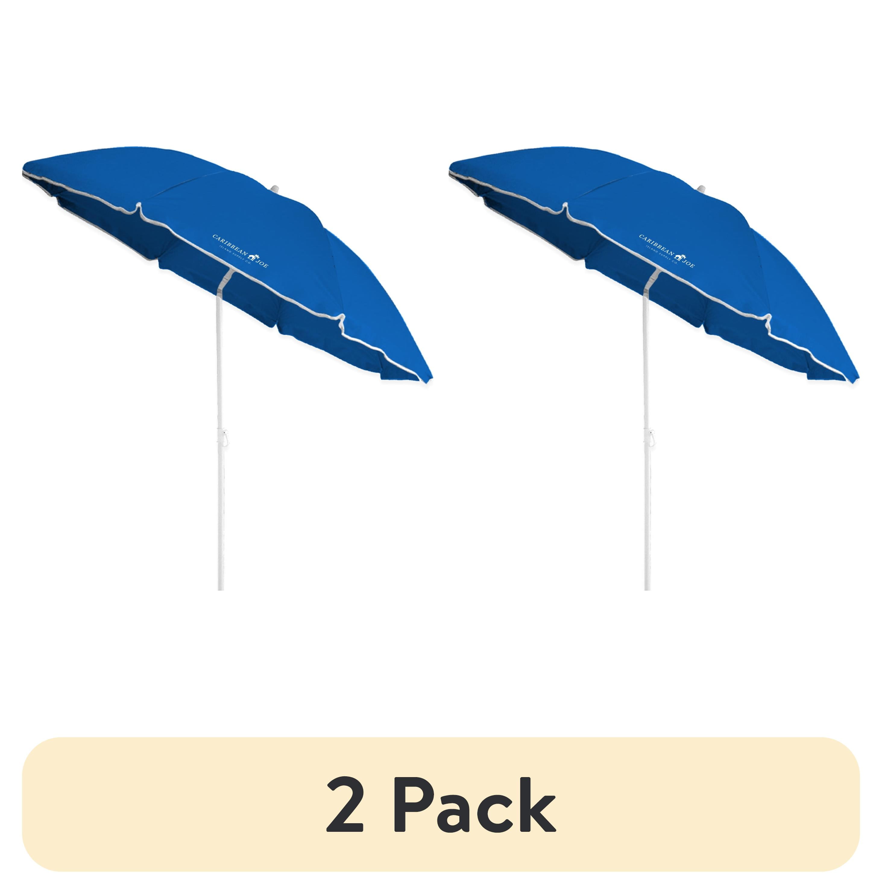 (2 pack) Caribbean Joe 6ft Beach Umbrella with UV Protection and ...