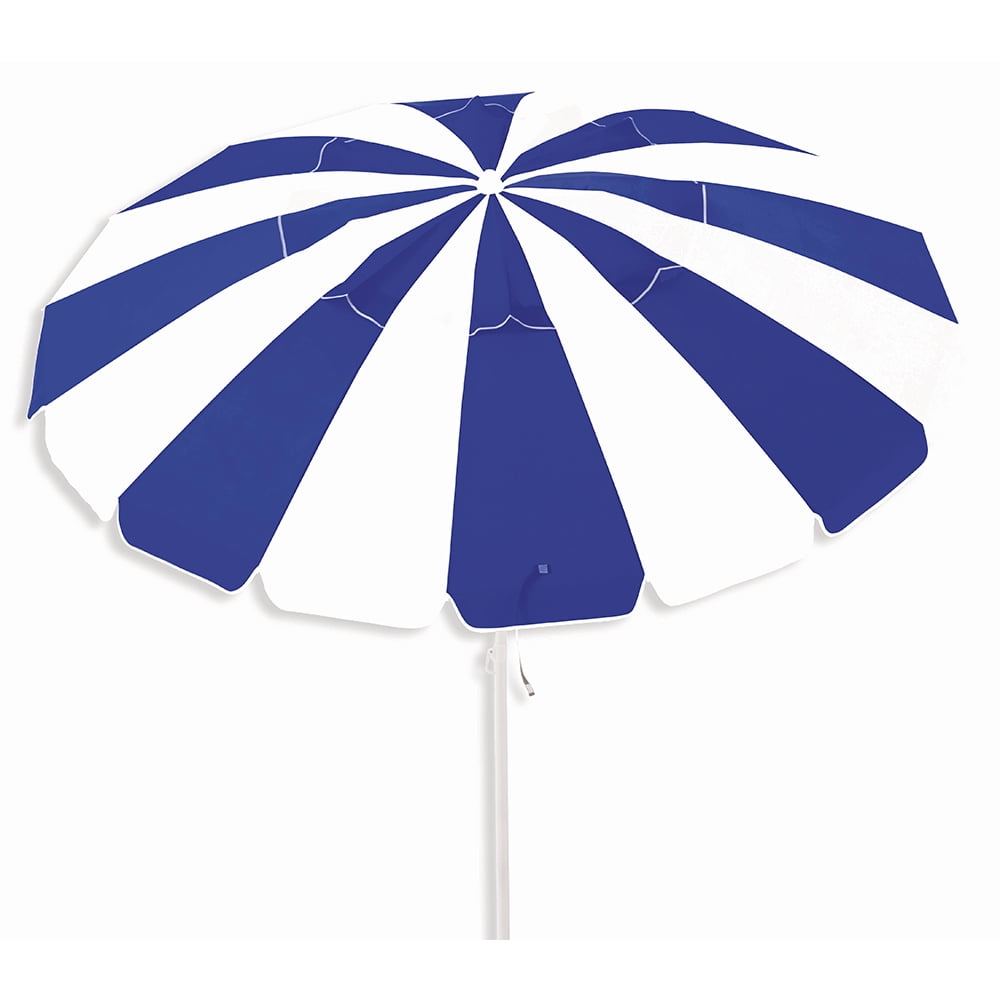 Caribbean Joe 8' Vented Blue Beach Umbrella, UPF50+ Protection ...